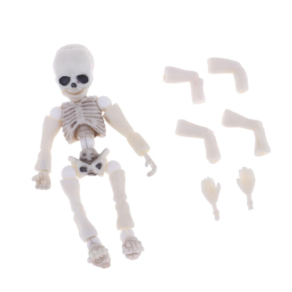 Dollhouse Miniature 5.4cm Skeleton Doll Mini Action Figures party ...