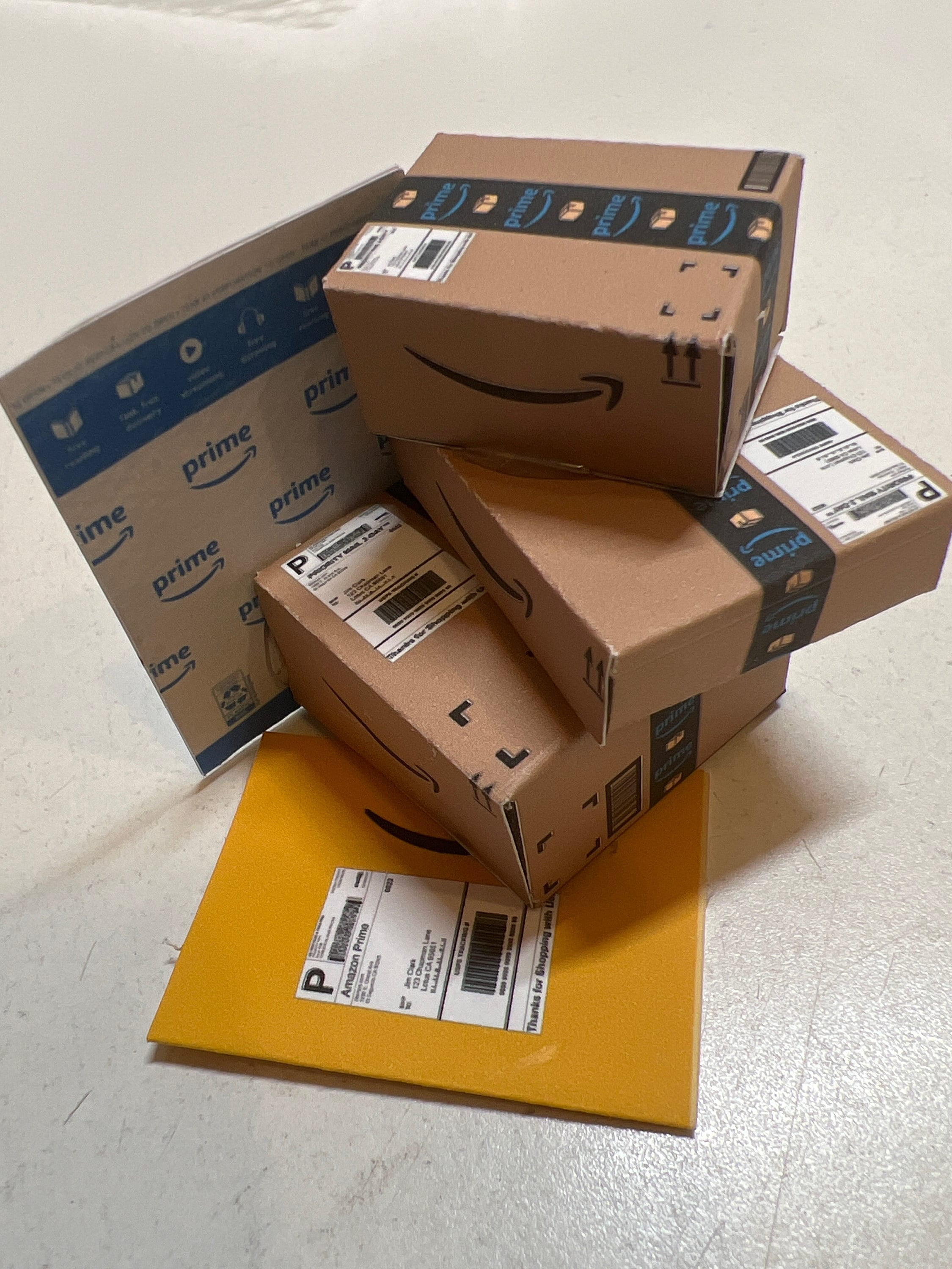 Dollhouse Miniature 5pc Shipping Packages Mailers, Envelopes, Mini ...