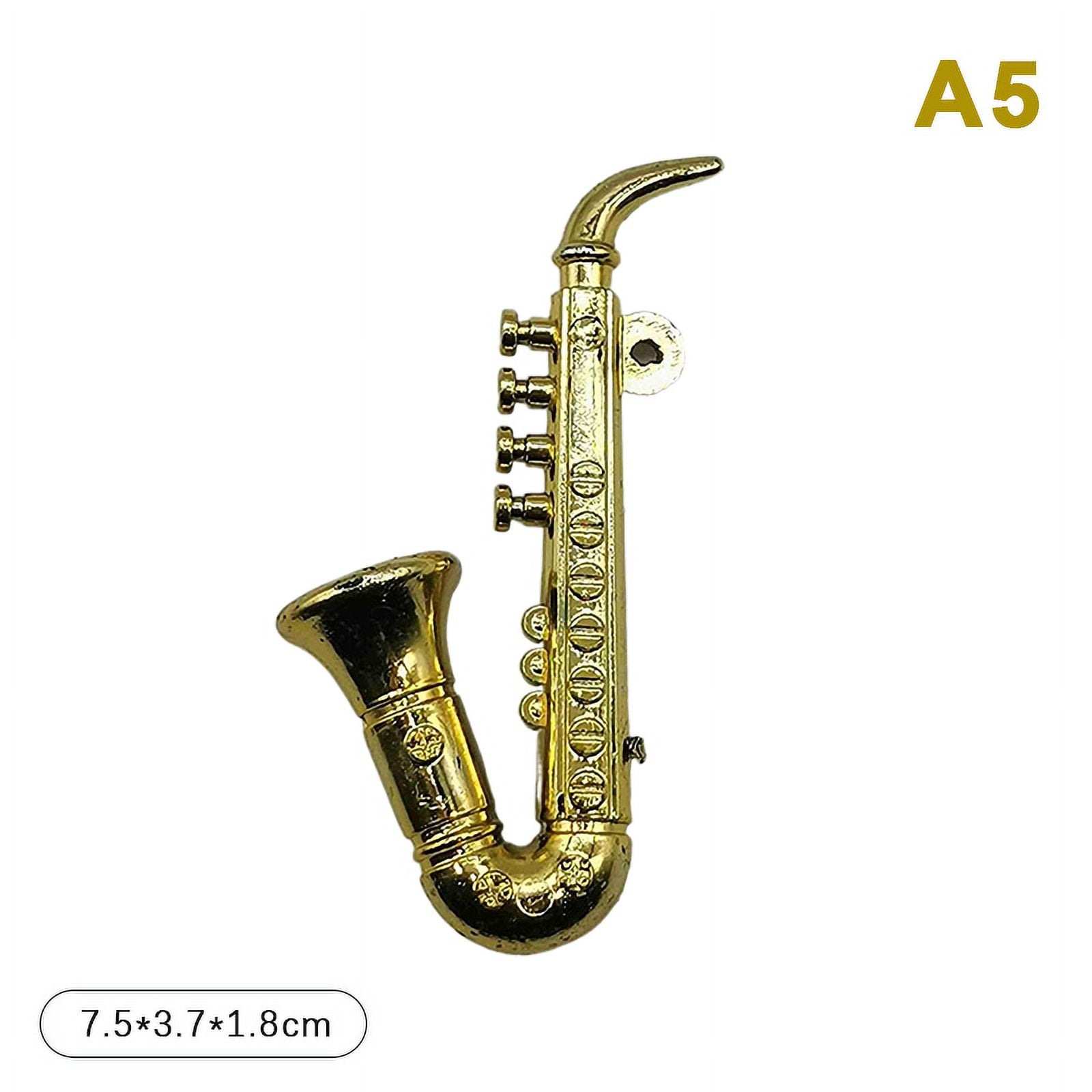 Dollhouse Miniature Electroplated Gold Musical Instrument DIY Small ...