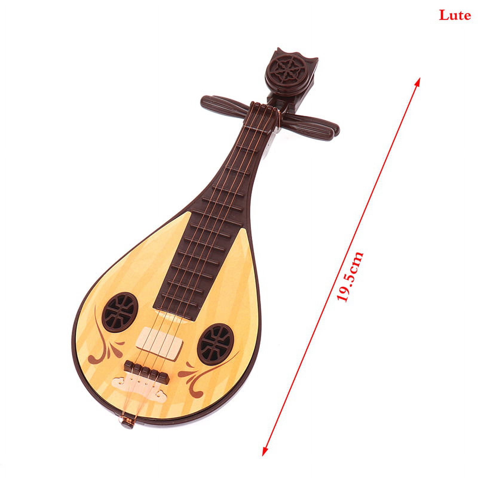 Dollhouse Miniature Folding Screen Flute Lute Guzheng Fan Life Scene ...