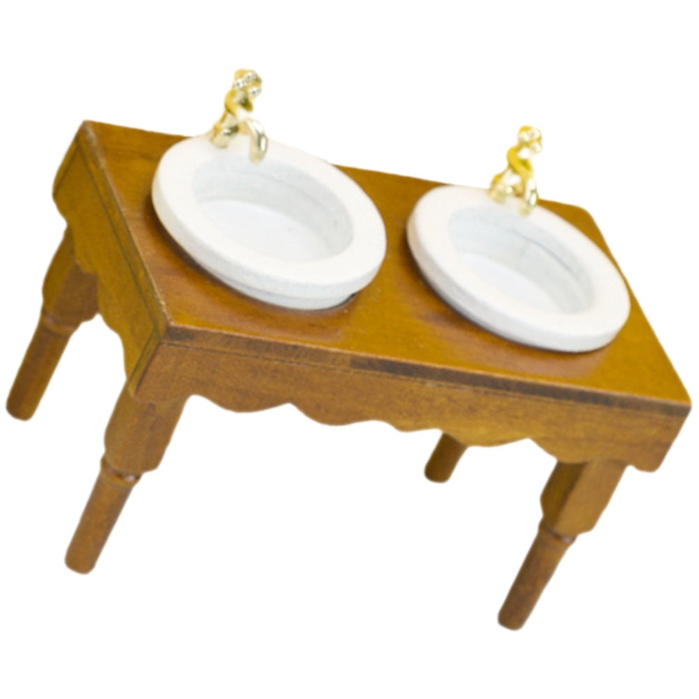 Dollhouse Miniature Furniture 1:12 Scale Wash Basin Doll House Bathroom ...