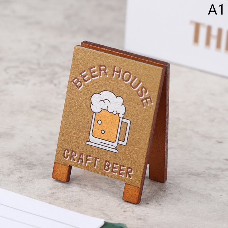 Dollhouse Miniature Simulation Wooden Bakery Coffee Shop Signboard ...