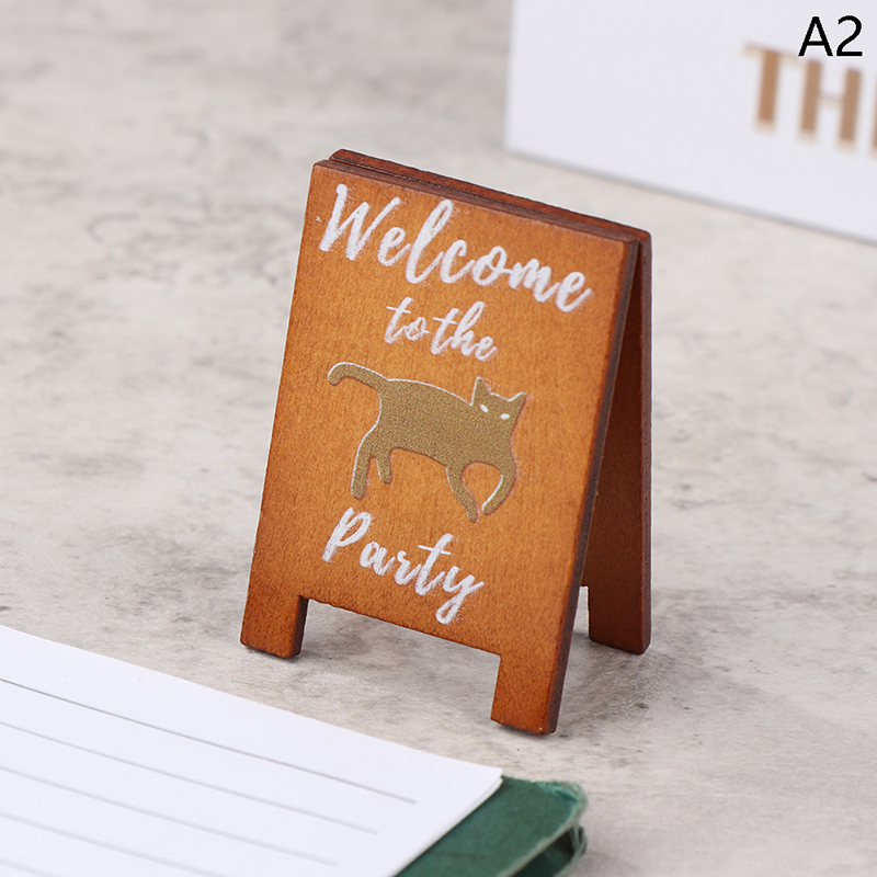 Dollhouse Miniature Simulation Wooden Bakery Coffee Shop Signboard ...