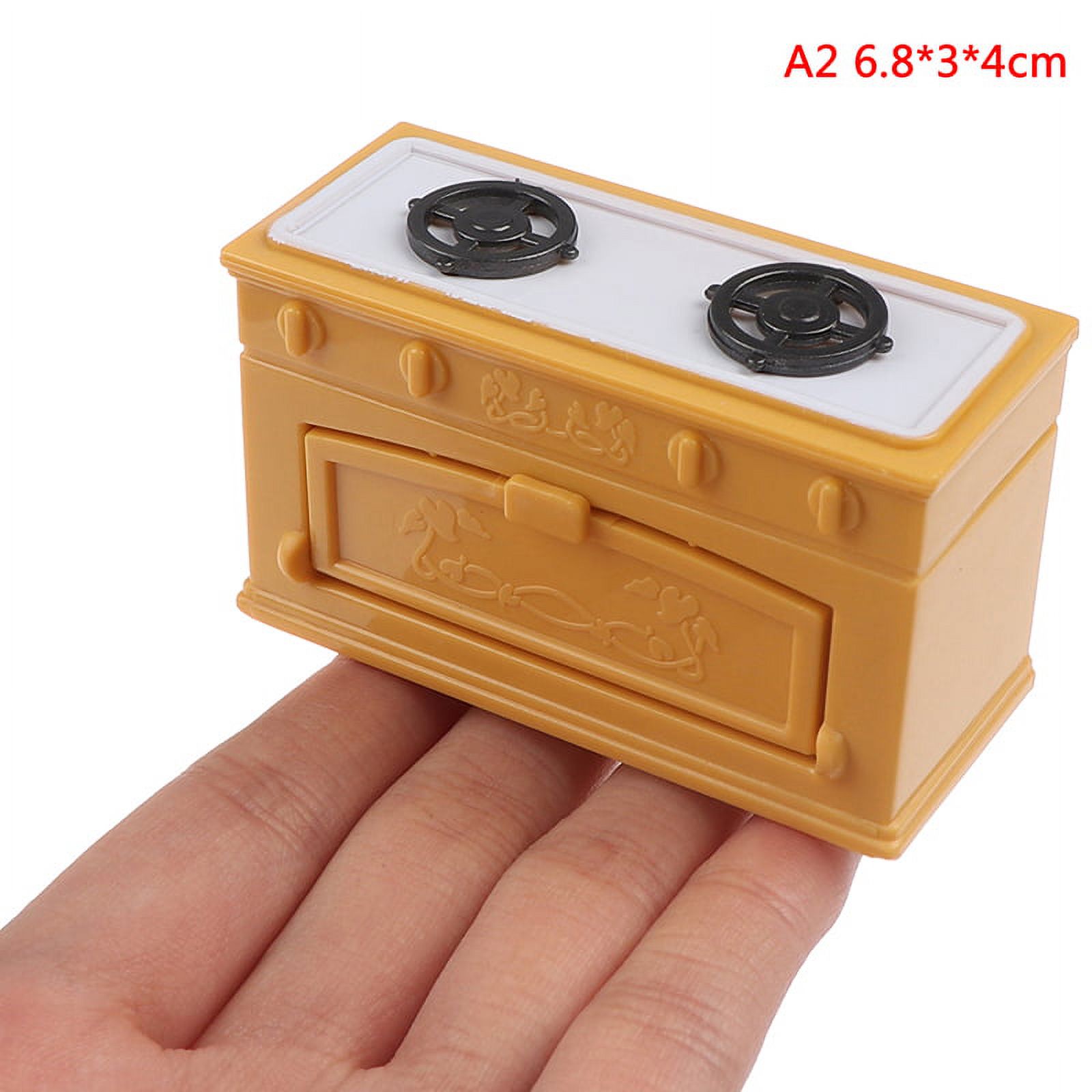 Dollhouse Miniature cooking bench refrigerator Toys Kitchen Accessories ...