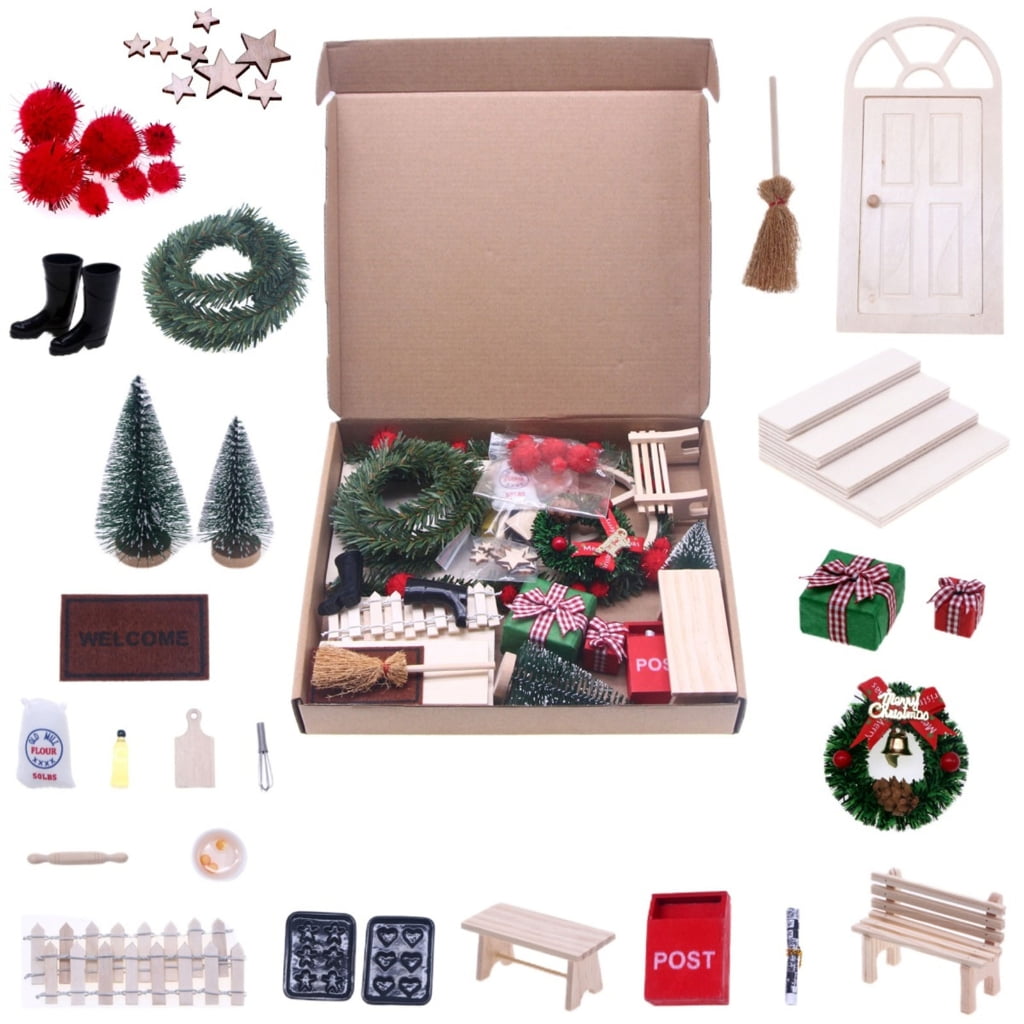 Dollhouse Miniatures Christmas Theme Bring Fun to Your Room Wood ...