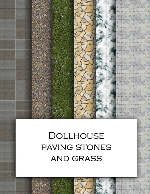 Dollhouse Paving Stones And Grass: Ground textured wallpaper for ...