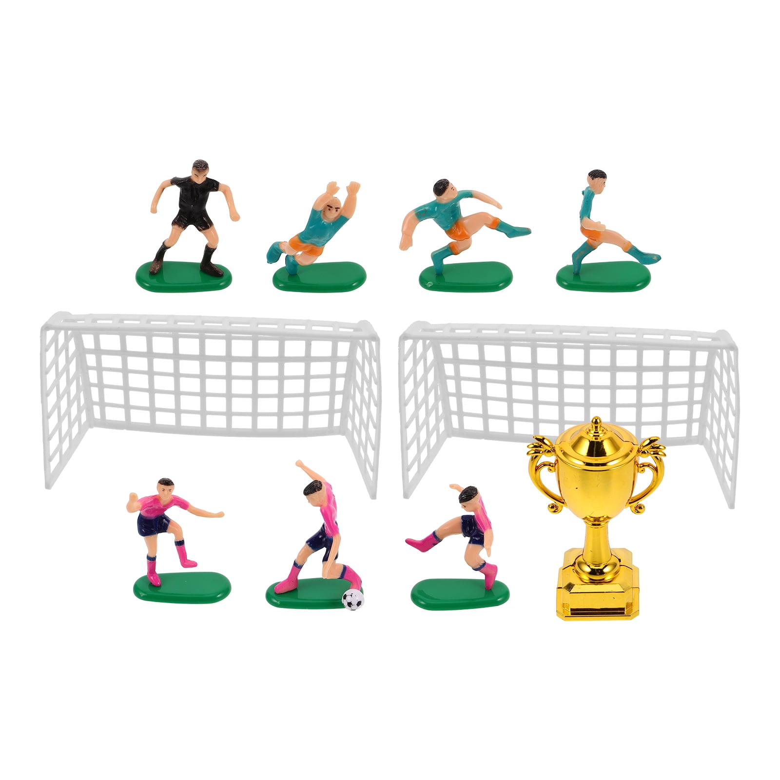 Dollhouse Plastic Soccer Player Cartoon Toys Small Label Sign Children ...