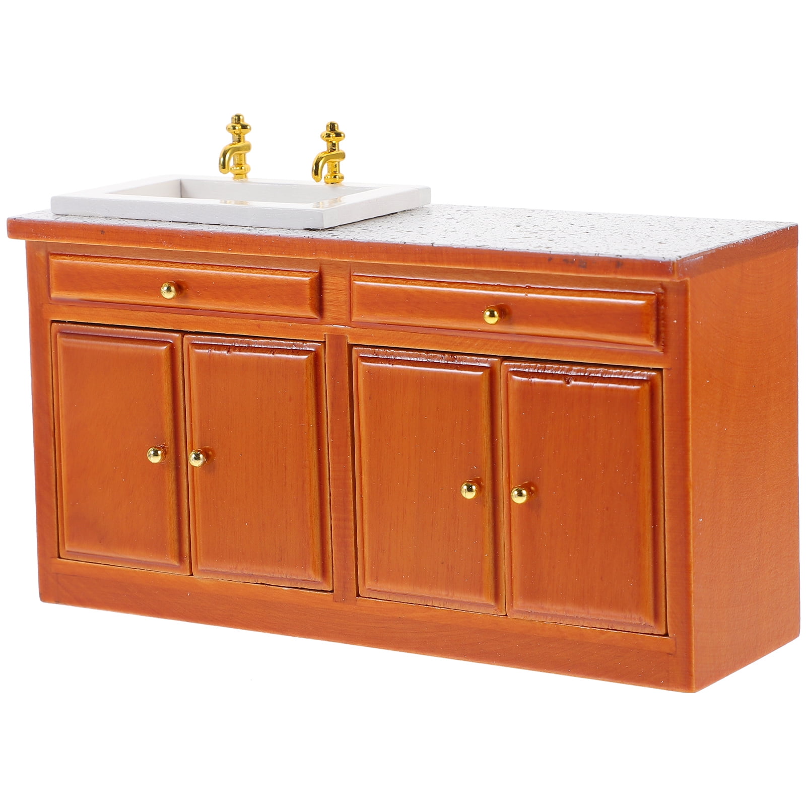 Miniature 1/12 Scale Dollhouse Sink Cabinet With Wash Basin - Miniature ...