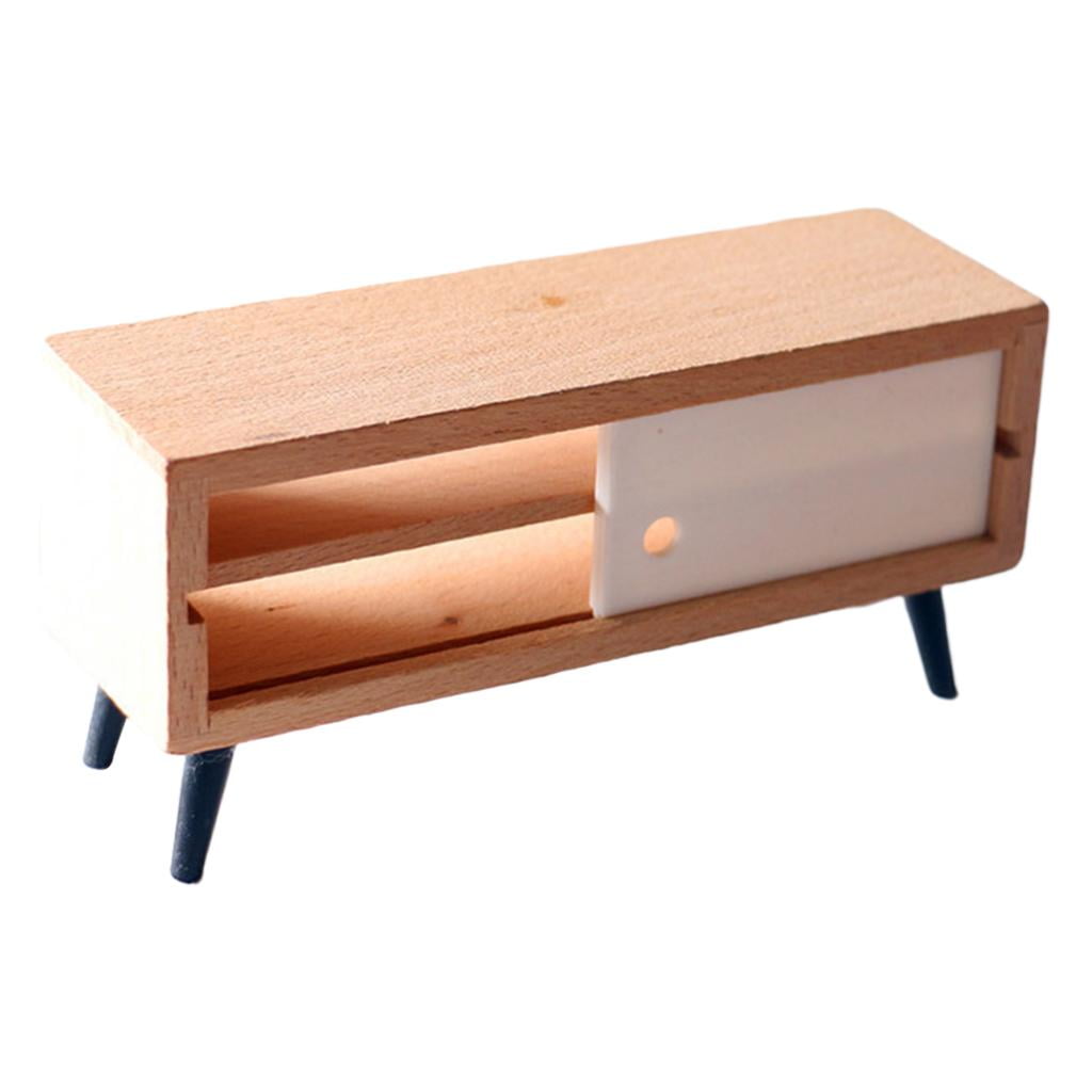 Dollhouse TV / Television Stand Model, 1//6 Miniature Living Room ...