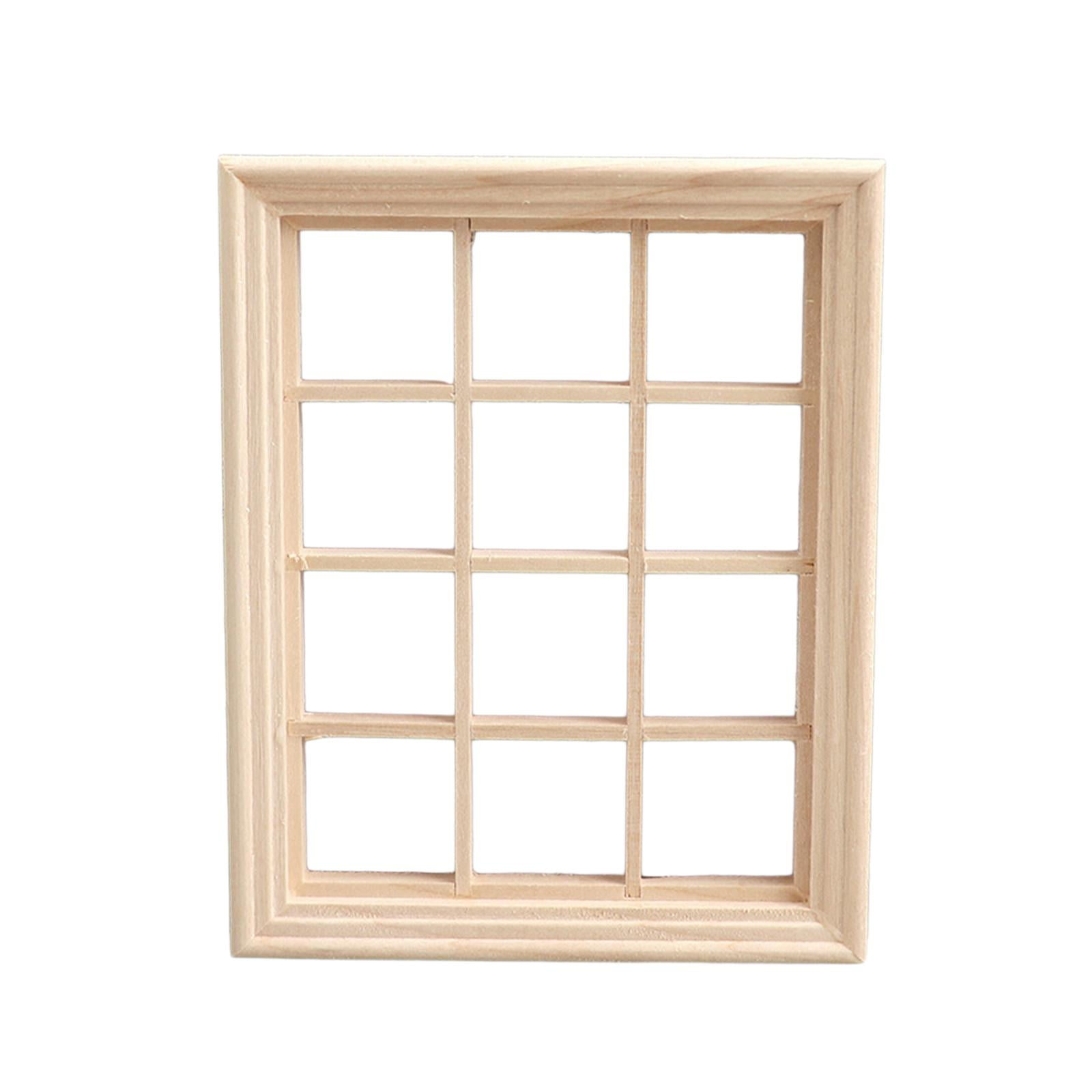Dollhouse Window 1/12 12 Pane Window Frame Model for Photo Props Living ...