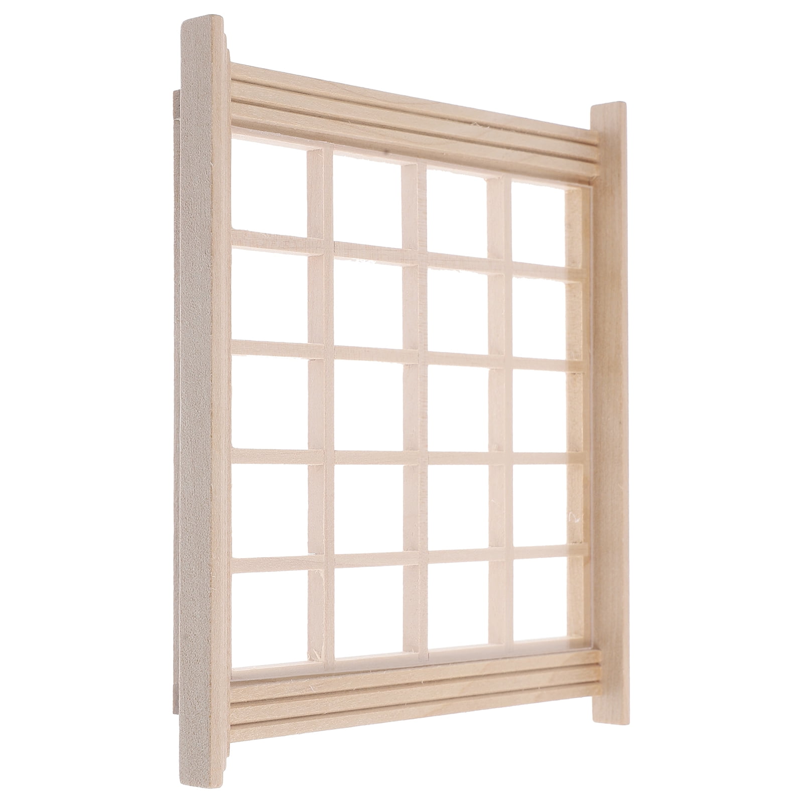 Dollhouse Window Prop DIY Doll House Decoration Mini Wooden Blank ...