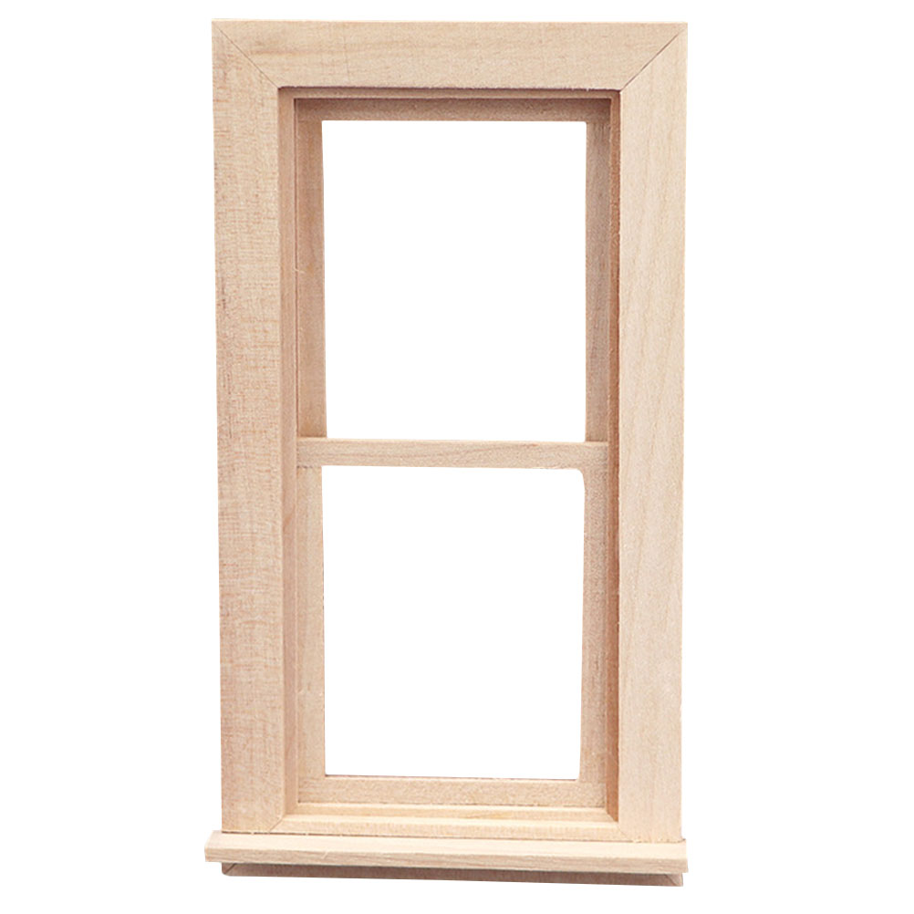 Dollhouse Wooden Doors and Windows Kids Toys Decor Lovely Window Model ...