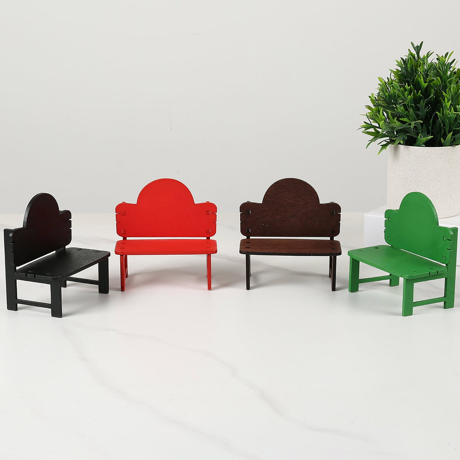 Dollhouse Wooden Garden Bench Miniature Chair: Mini Garden Bench Photo ...