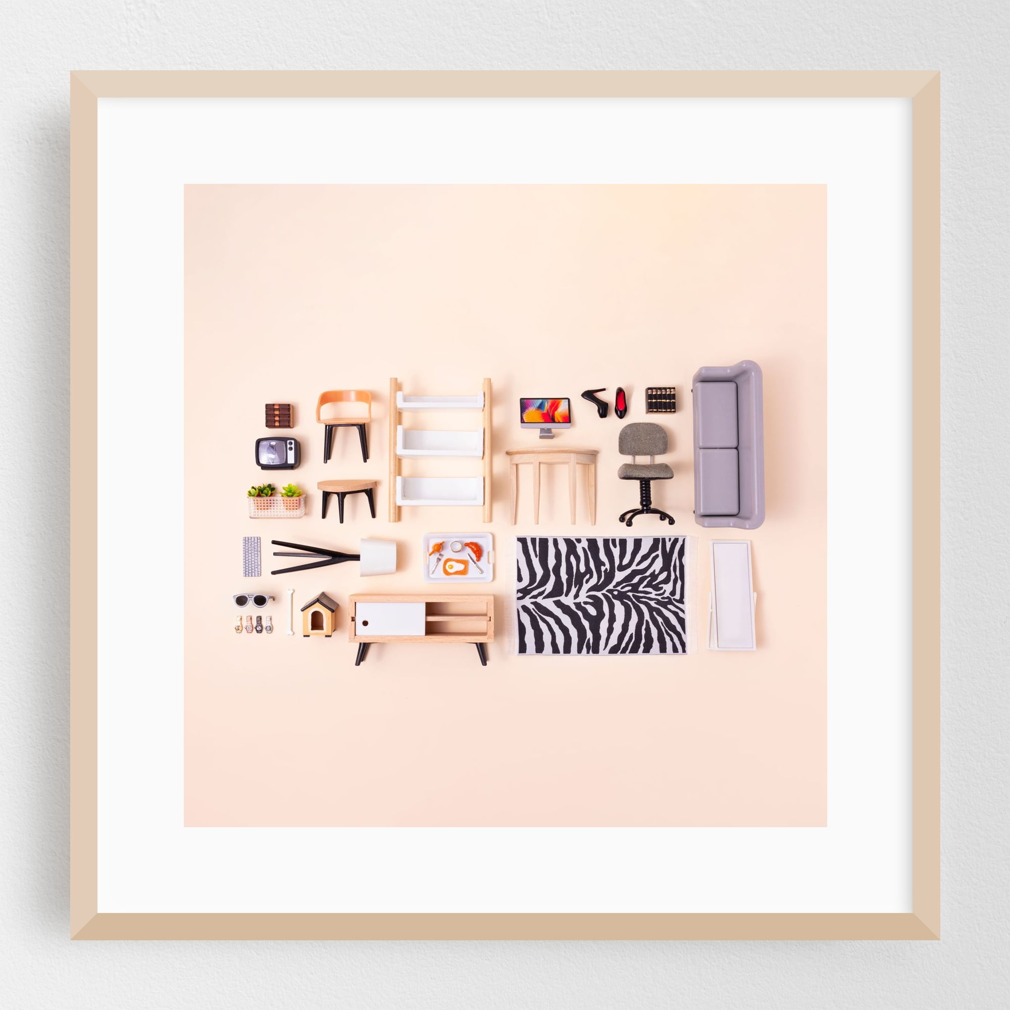 Dollhouse inventory / beige - Photography Mid-Century Modern Pastel ...