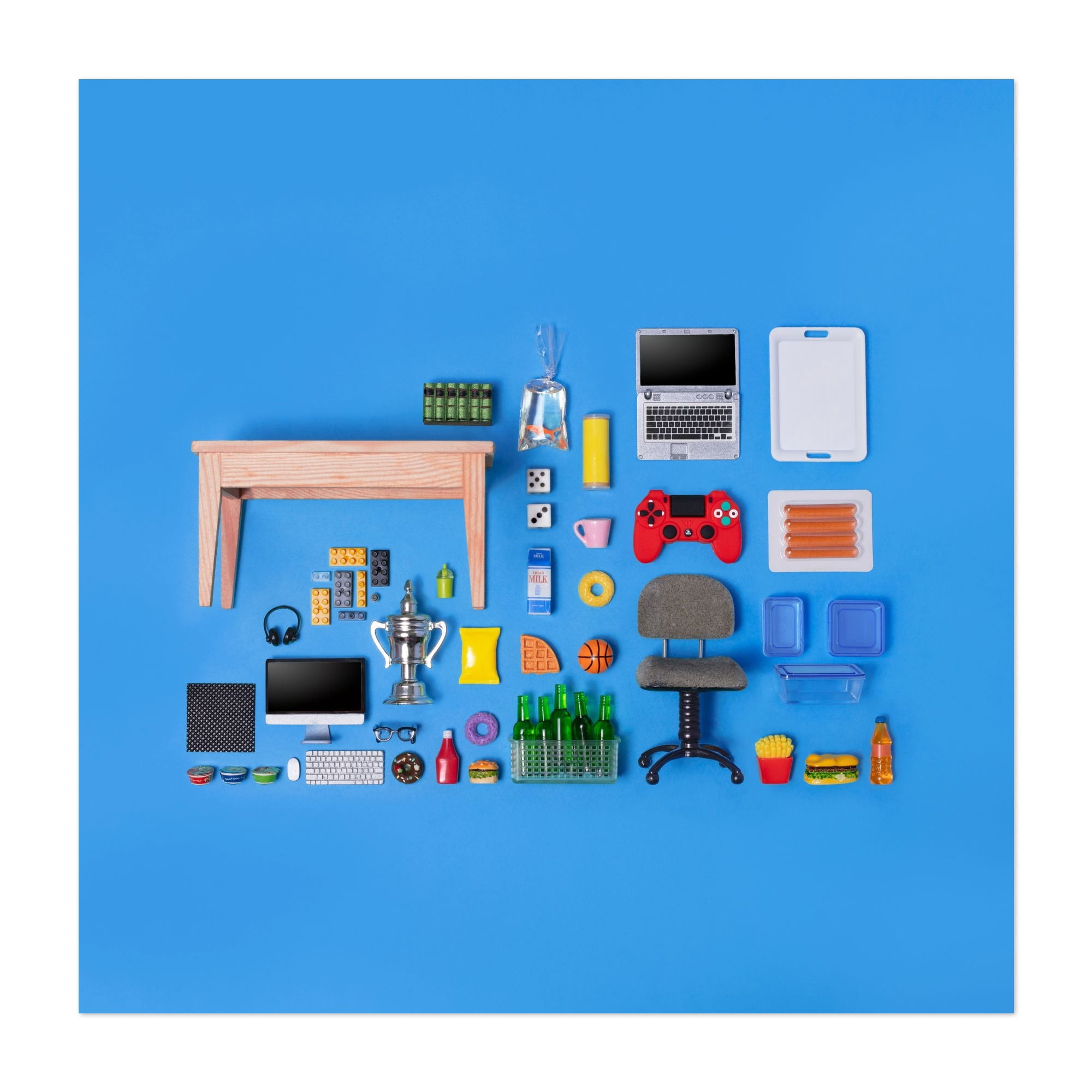 Dollhouse inventory / dark blue - Photography Pop Art Modern Art ...