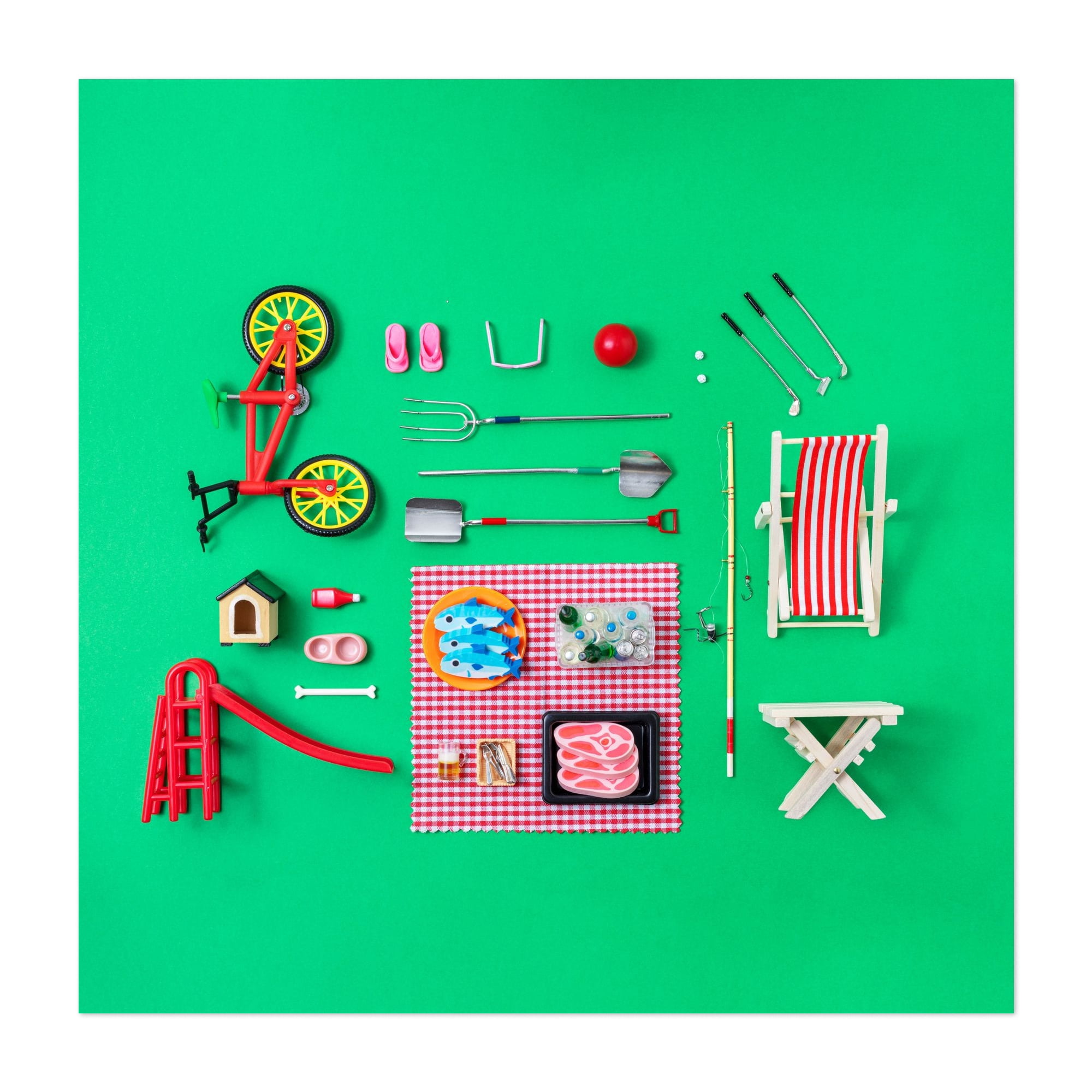Dollhouse inventory / green - Photography Bicycle Summer Unframed Wall ...