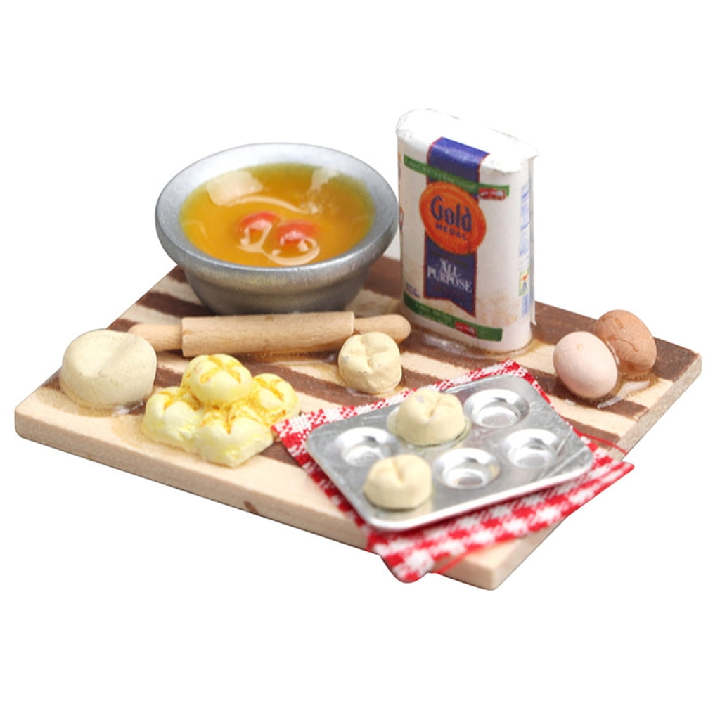 Dollhouses Baking Eggs Model Kitchen Utensils 1:12 Scale Teenager Girls ...