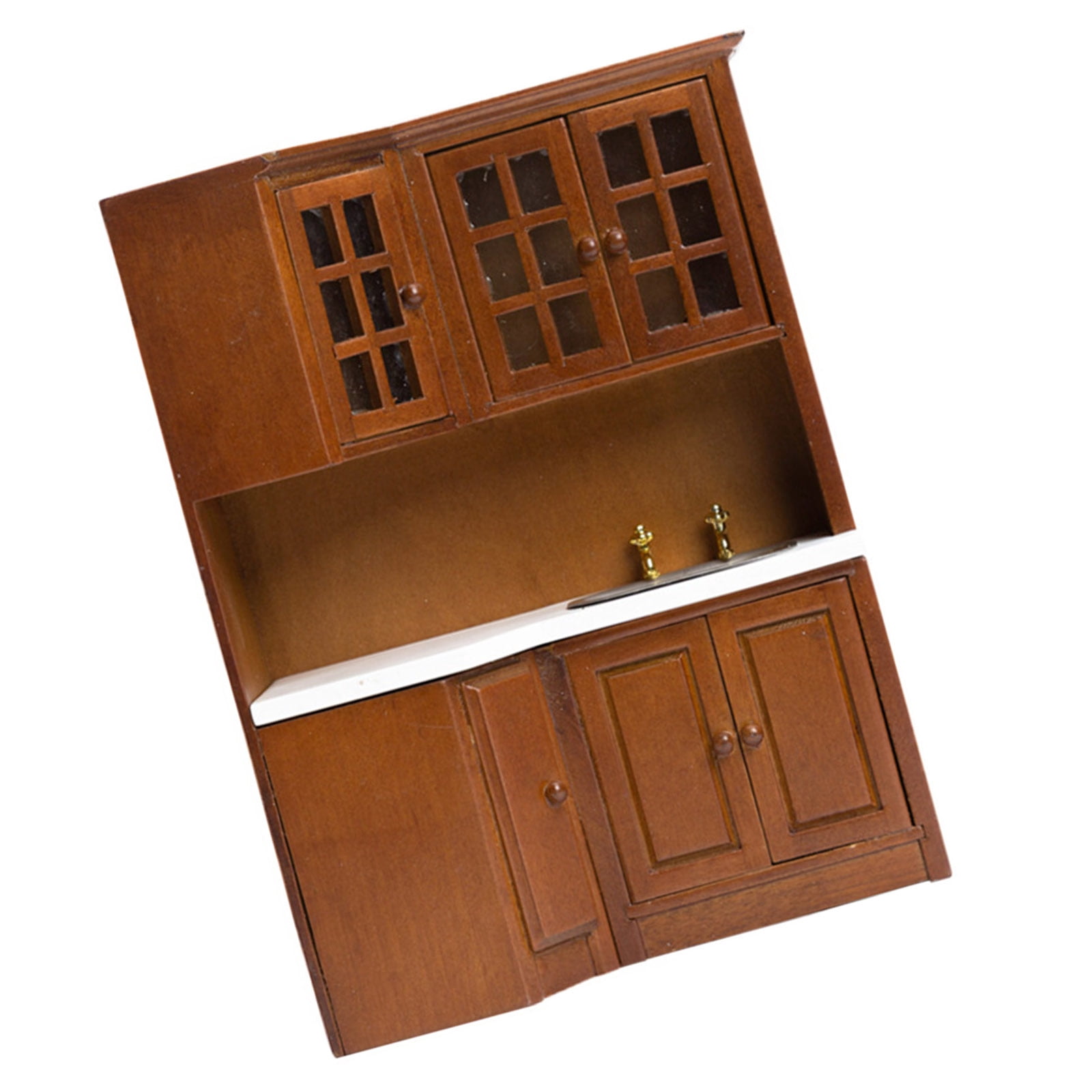 Dollhouses Kitchen Cabinet Wooden Miniature Furniture for 1/12 ...
