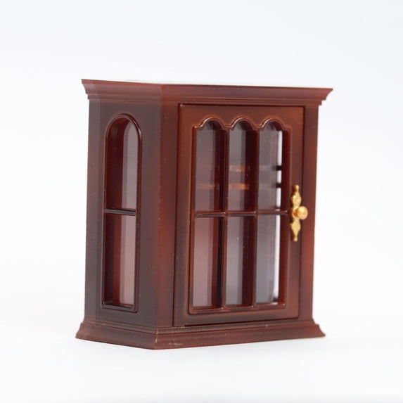 Dollhouses Miniature Wall Cabinet Vintage Model Furniture Figurine for ...