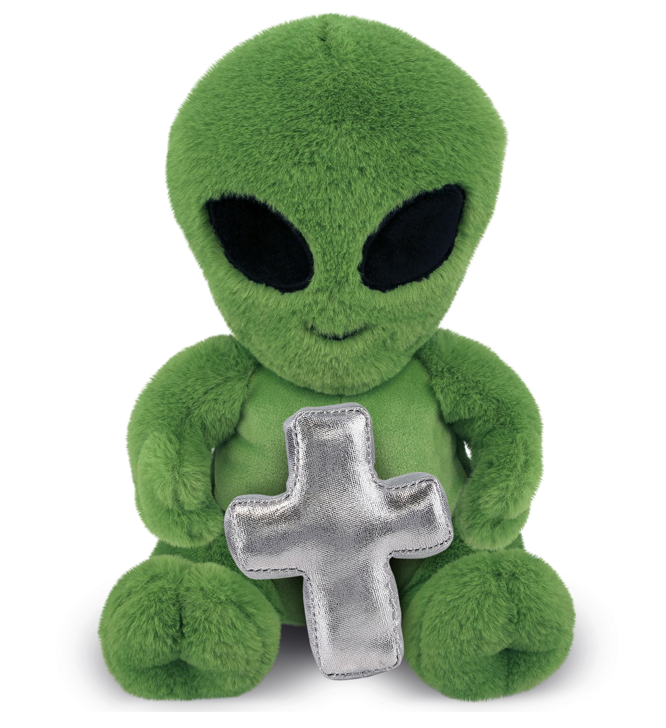 DolliBu Alien Stuffed Animal with Silver Cross Plush - Religious ...