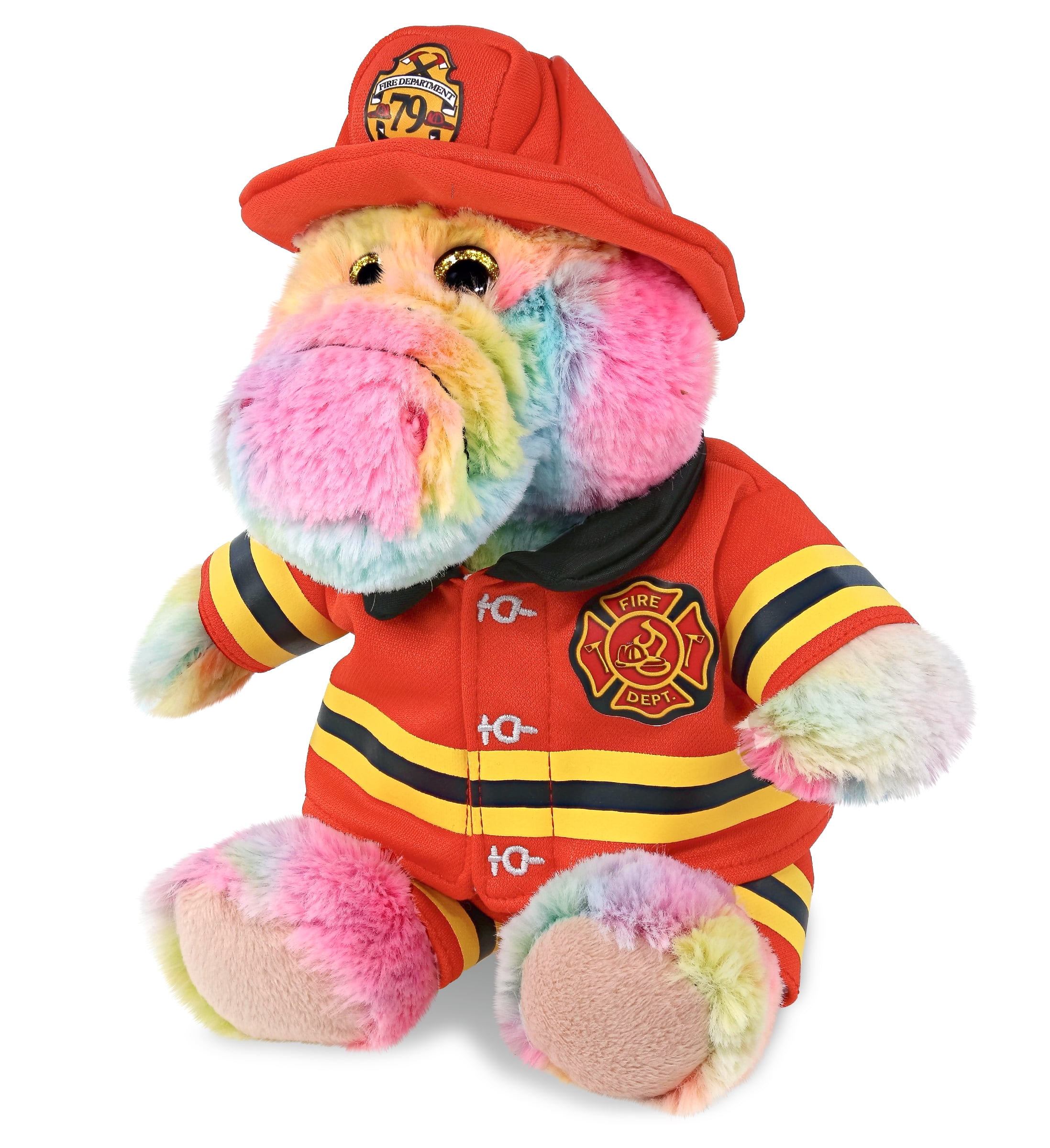 DolliBu Alligator Firefighter Stuffed Animal - Rainbow Sitting ...