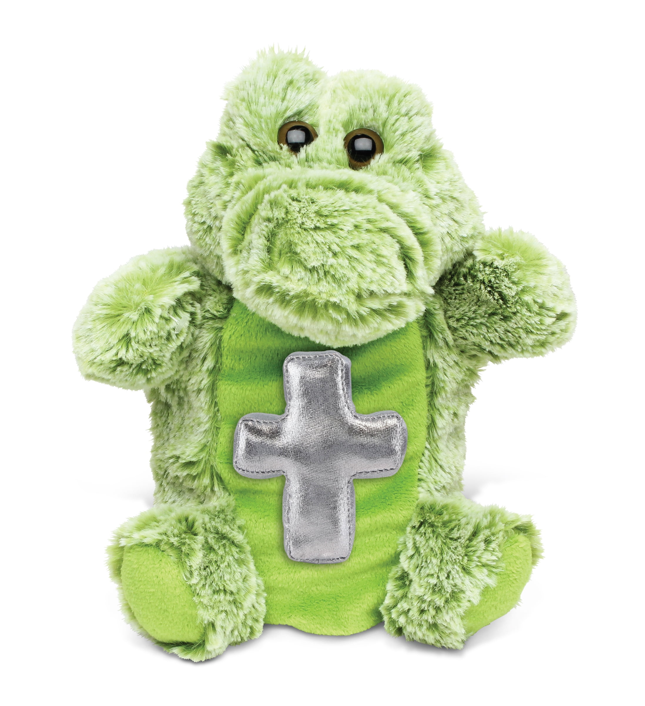 DolliBu Alligator Hand Puppet Stuffed Animal with Silver Cross ...