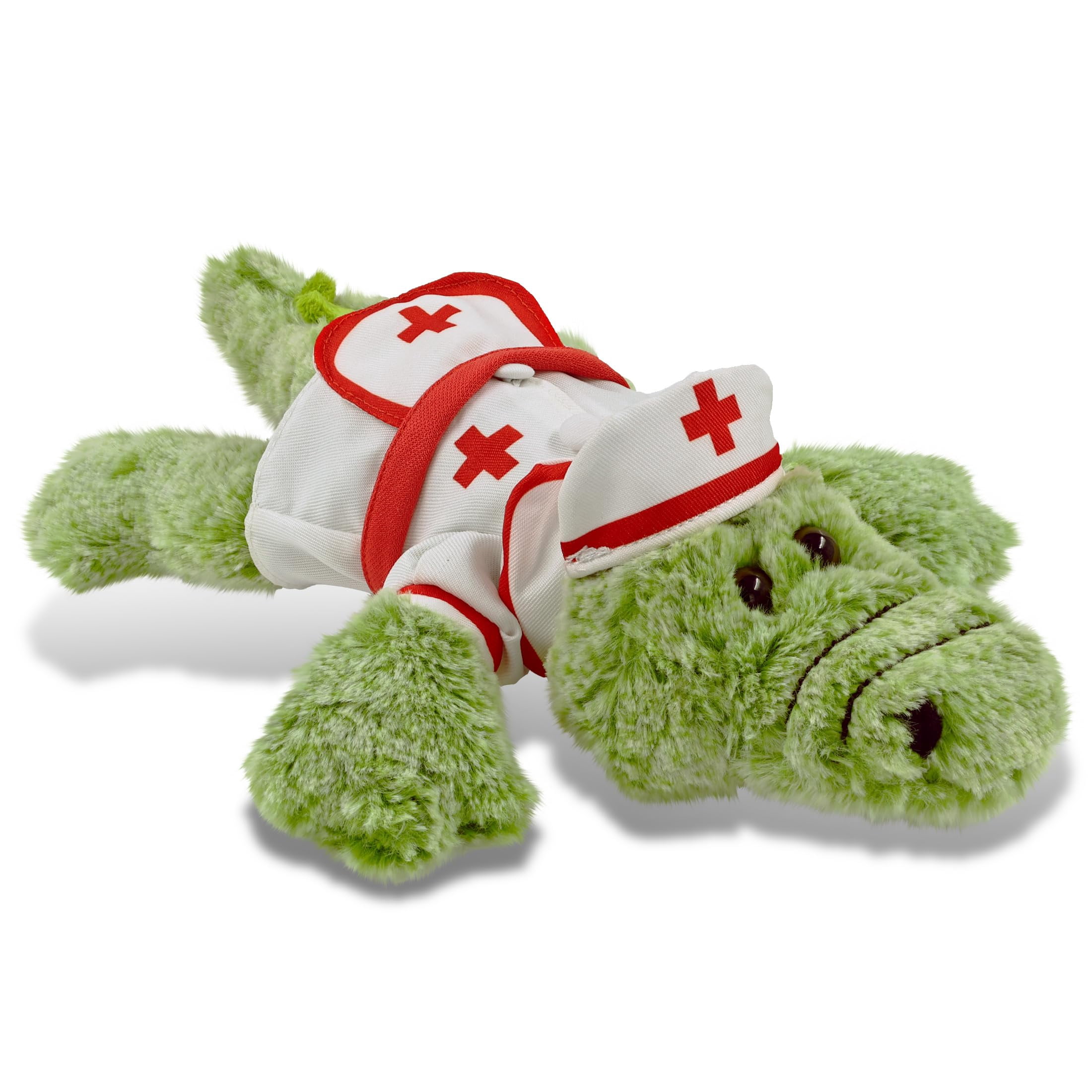 DolliBu Alligator Plush with Nurse Stuffed Animal Dress Up Set ...