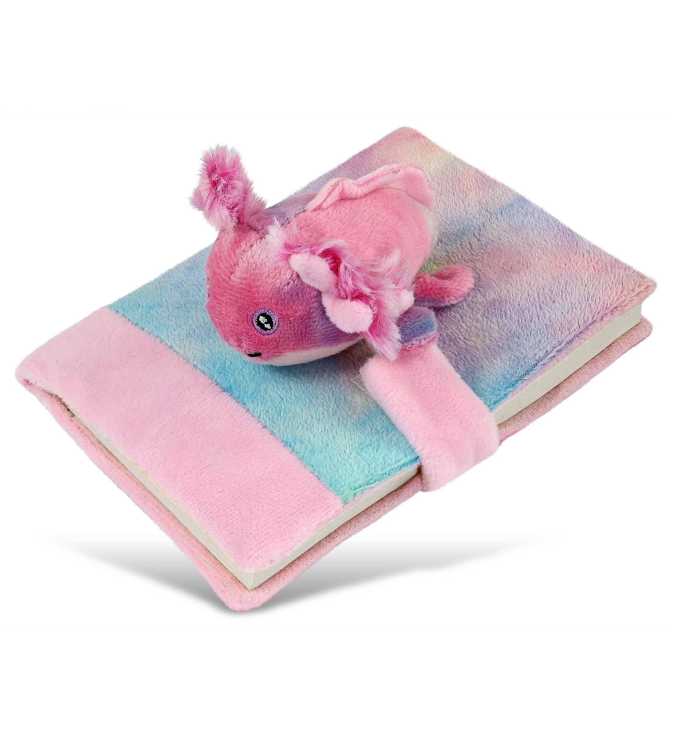 DolliBu Axolotl Plush Notebook - Rainbow Axolotl Stuffed Animal Girls ...