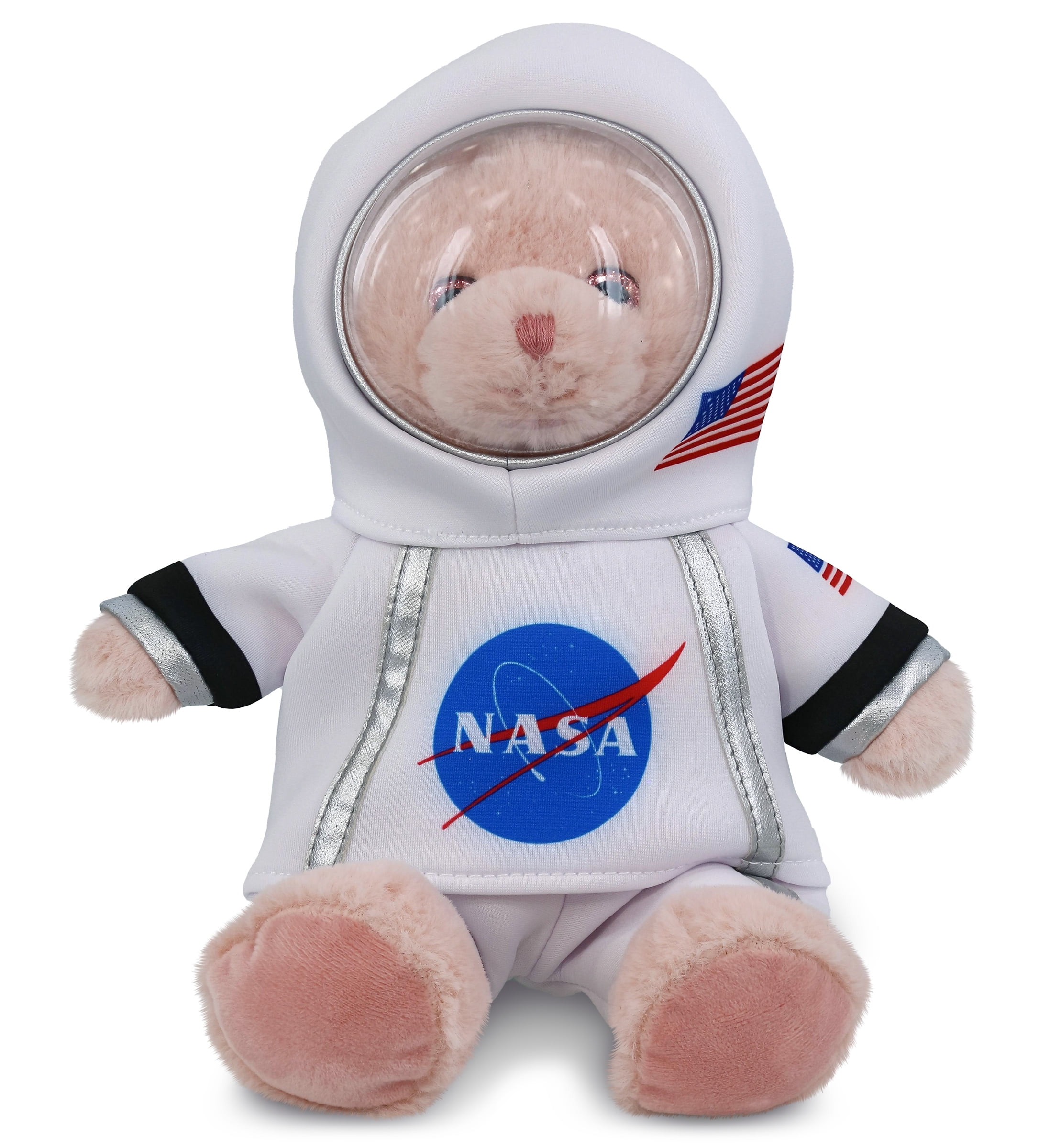 DolliBu Baby Pink Bear Astronaut Plush Toy - Super Soft Wild Life Astronaut Stuffed Animal with ...