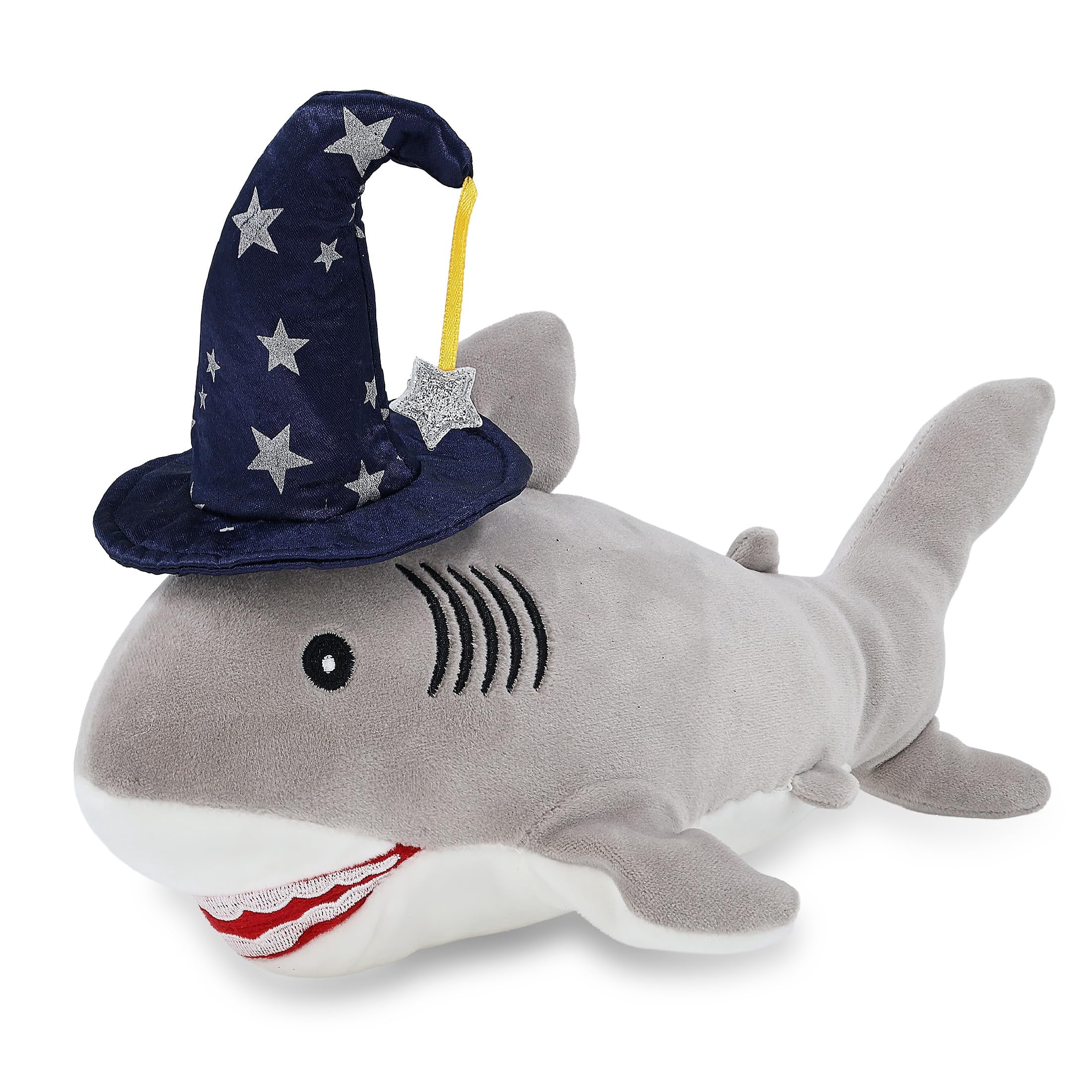 DolliBu Baby Soft Plush Grey Shark Stuffed Animal with Wizard Costume ...