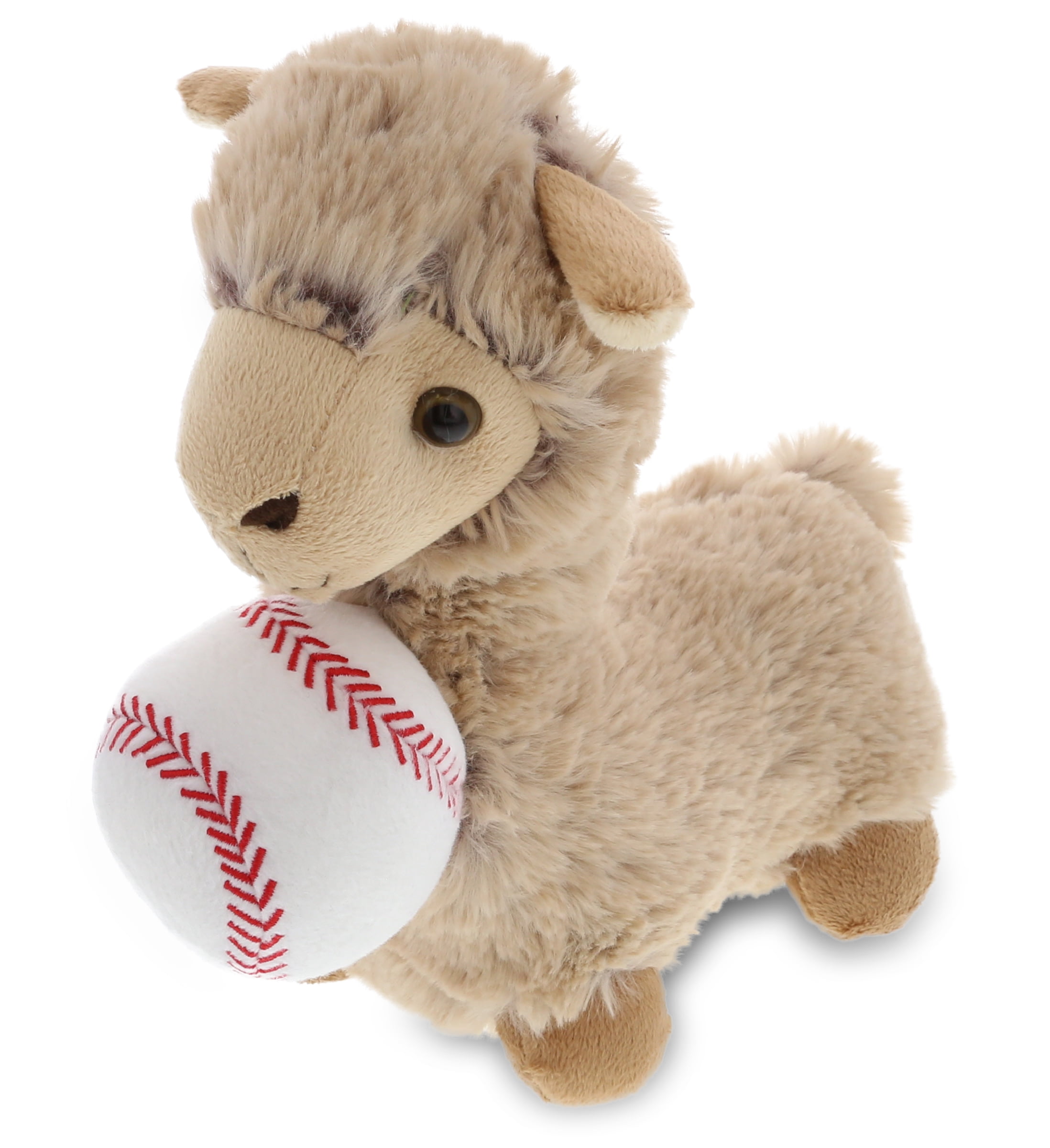 DolliBu Beige Llama Stuffed Animal with Baseball Plush - Soft Huggable ...