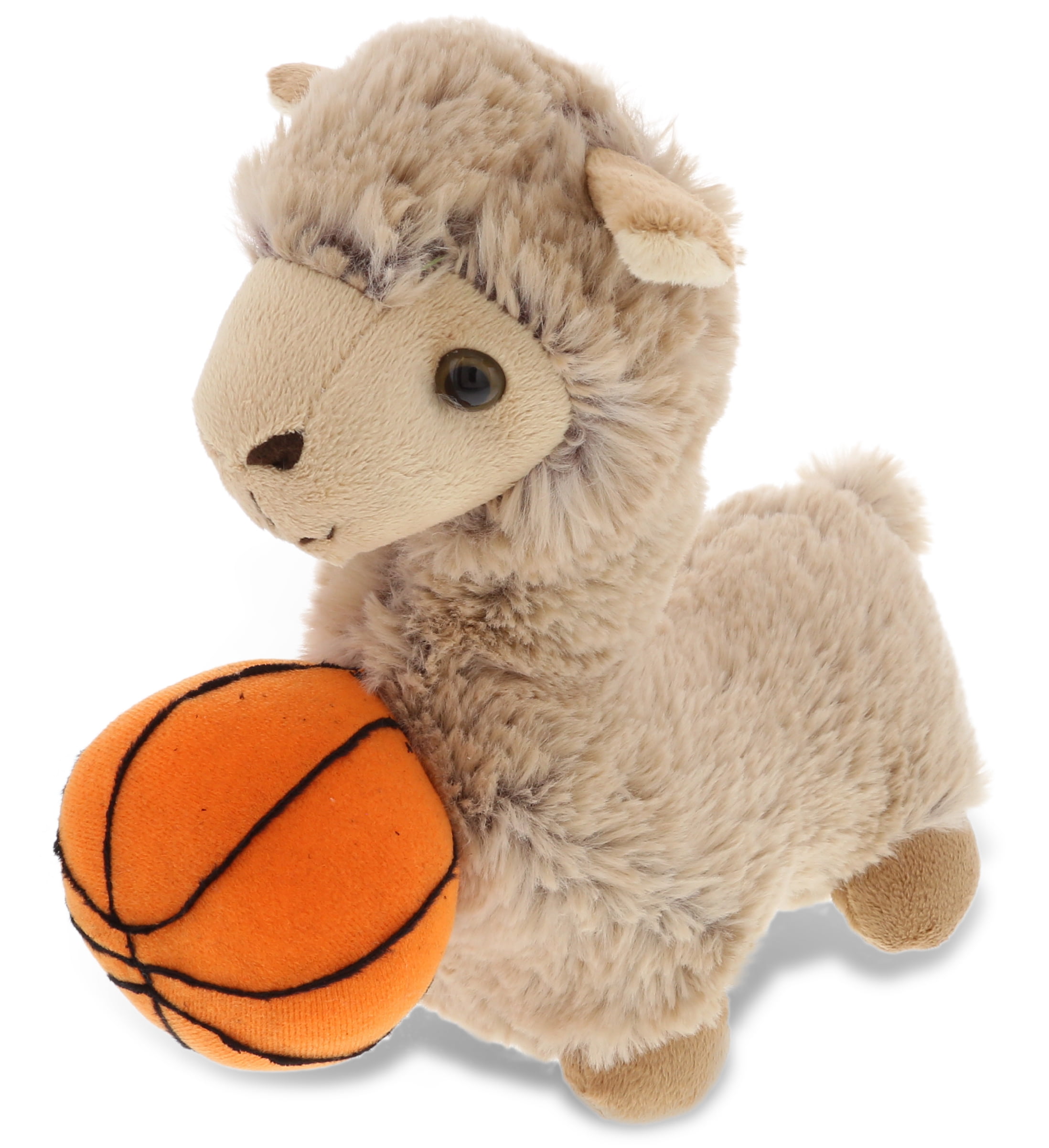 DolliBu Beige Llama Stuffed Animal with Basketball Plush - Soft ...