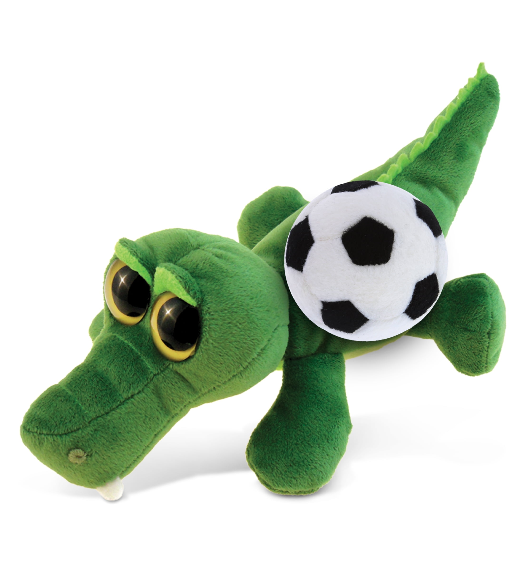 DolliBu Big-Eye Alligator Stuffed Animal with Soccer Ball Plush - Soft ...