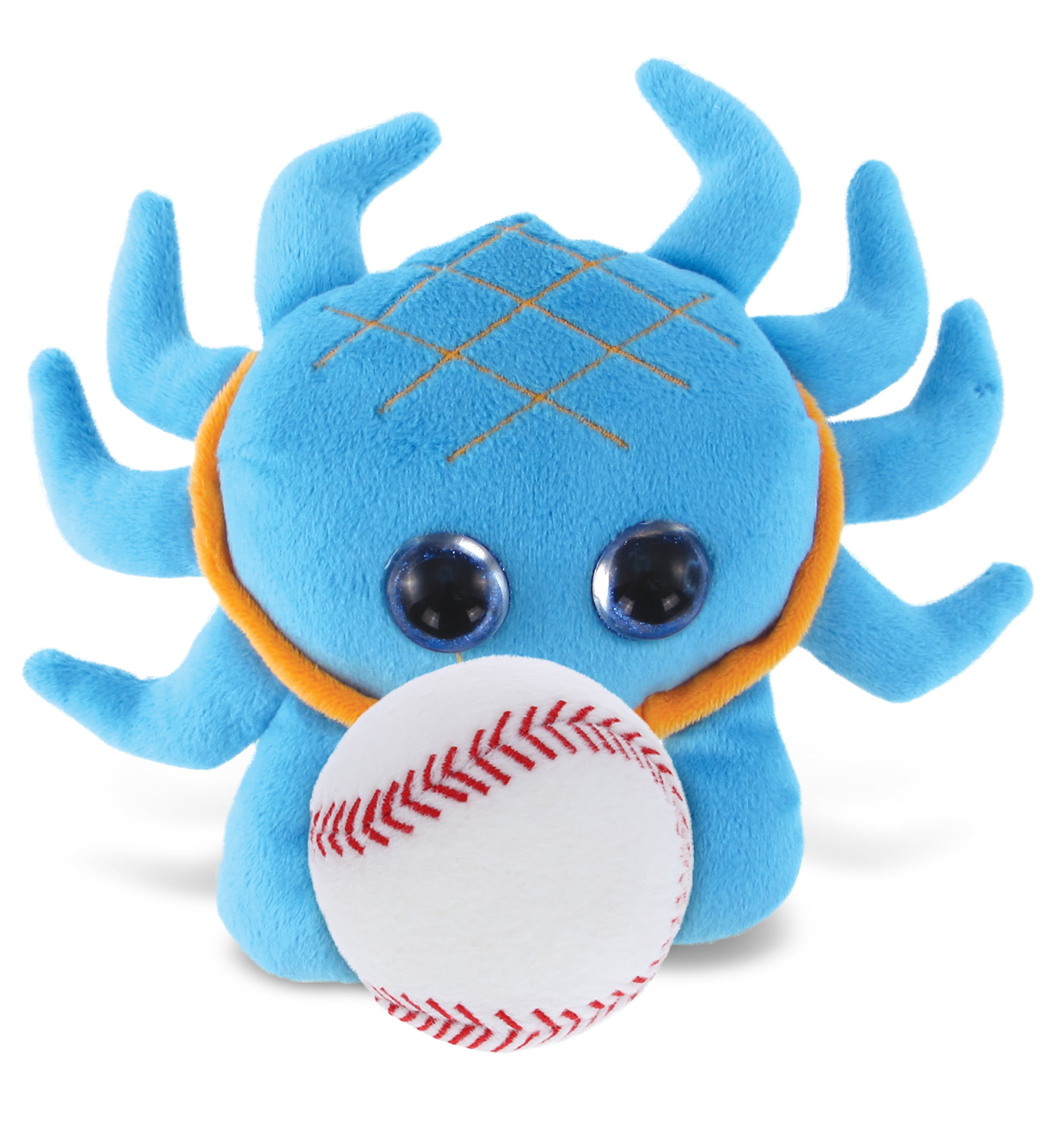 DolliBu Big-Eye Blue Crab Stuffed Animal with Baseball Plush - Soft ...