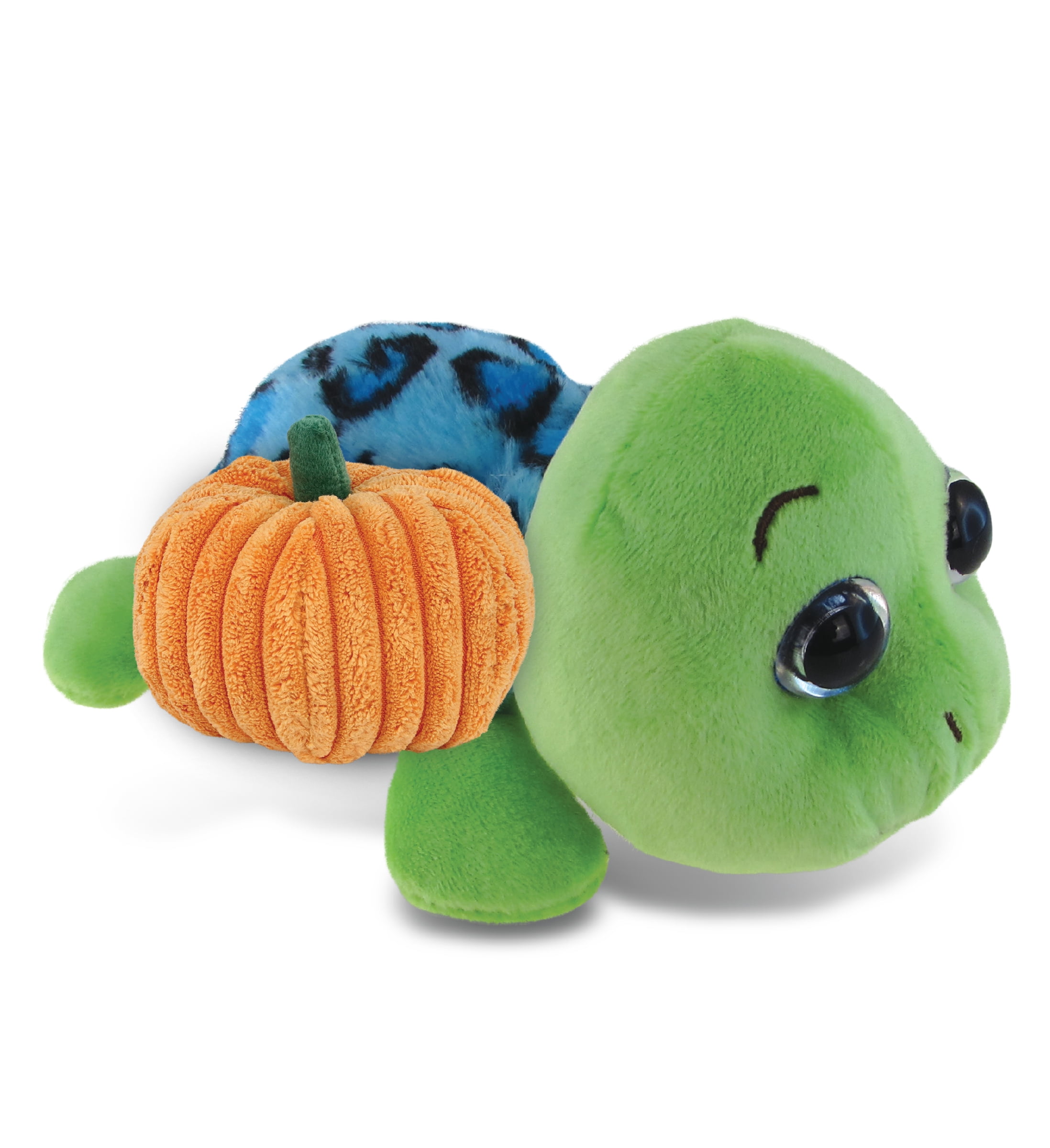 DolliBu Big Eye Blue Shell Sea Turtle Stuffed Animal with Pumpkin Plush ...