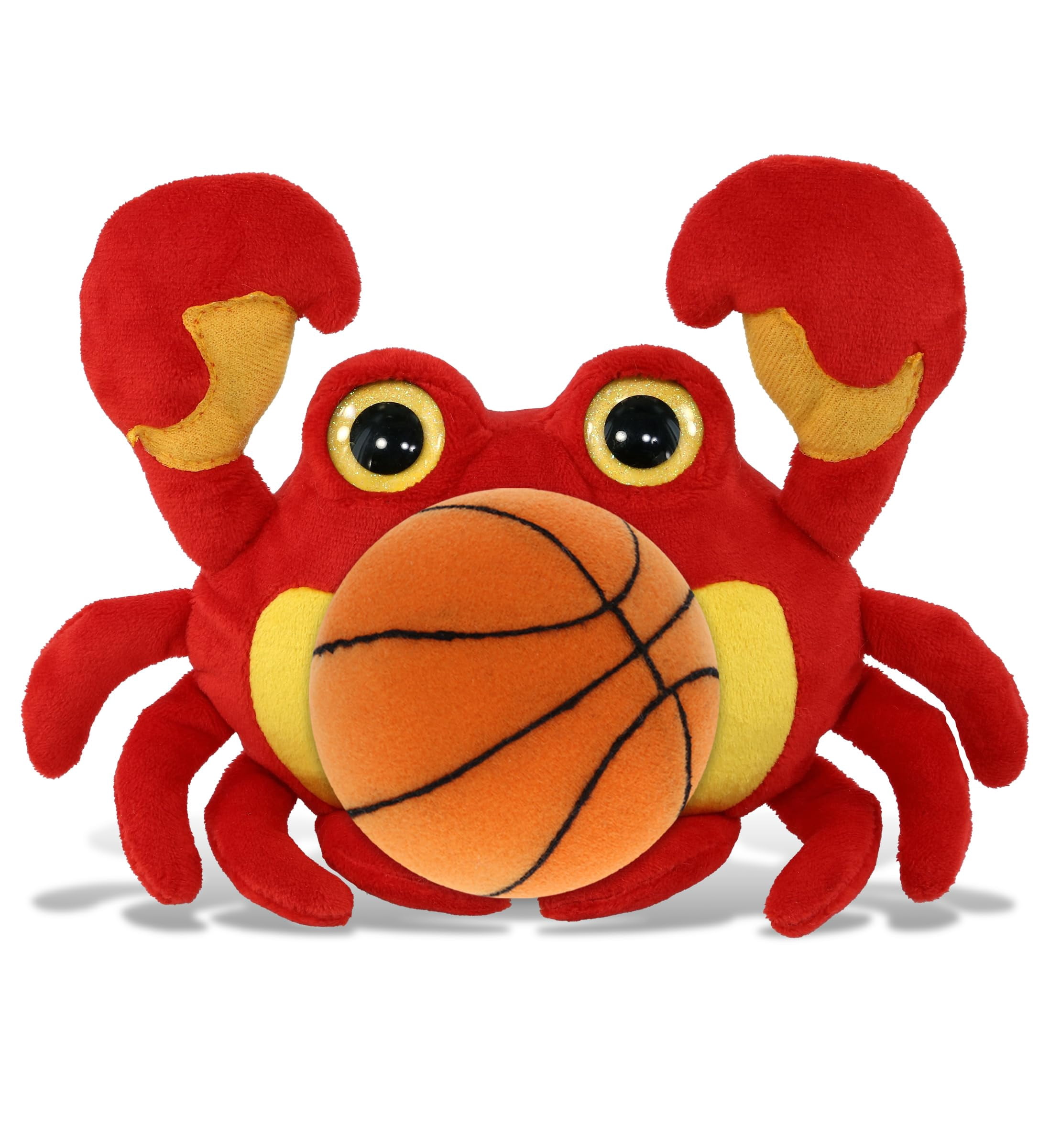 DolliBu Big Eye Crab Stuffed Animal with Basketball Plush – Huggable ...