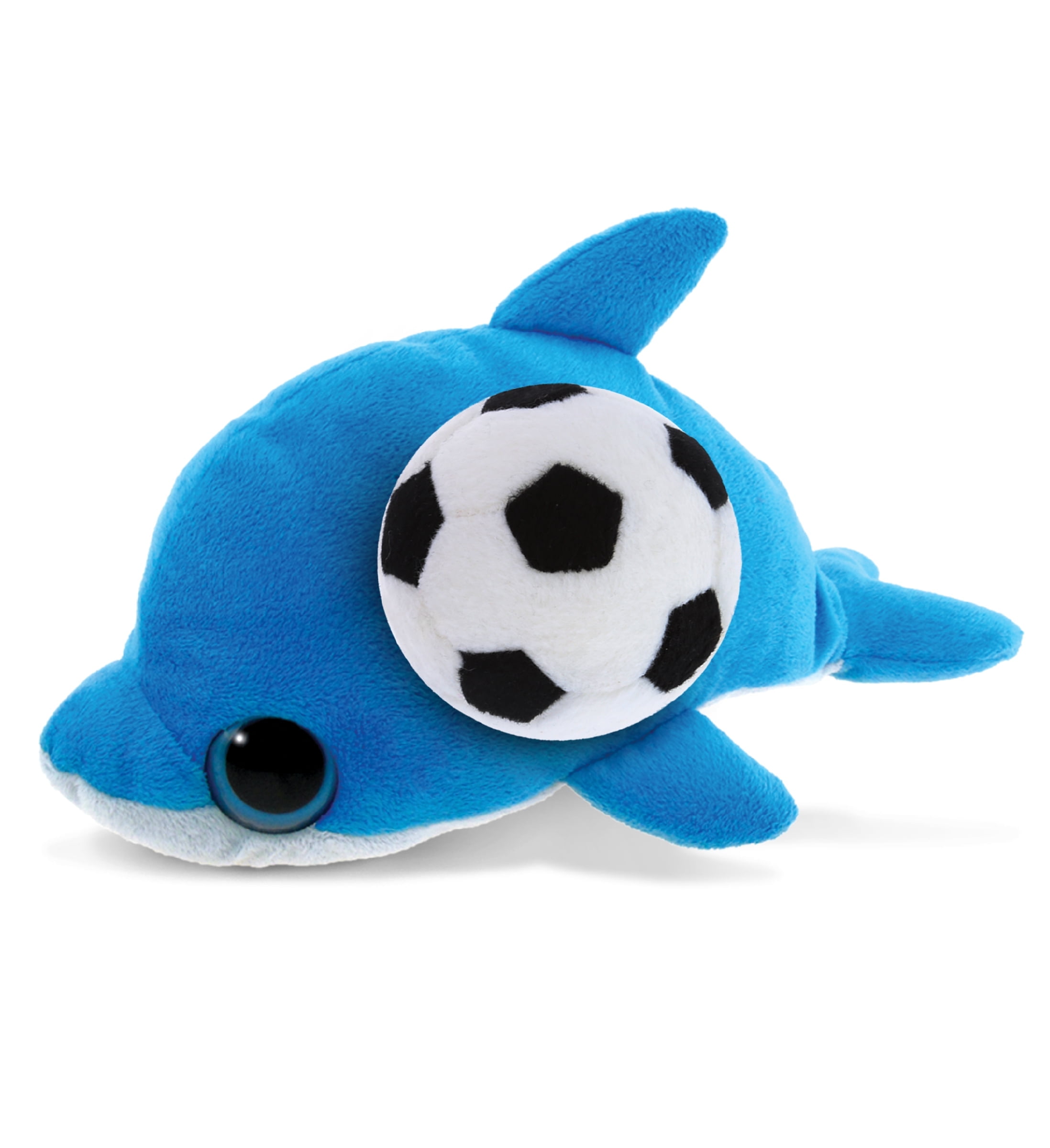 DolliBu Big-Eye Dolphin Stuffed Animal with Soccer Ball Plush - Soft ...