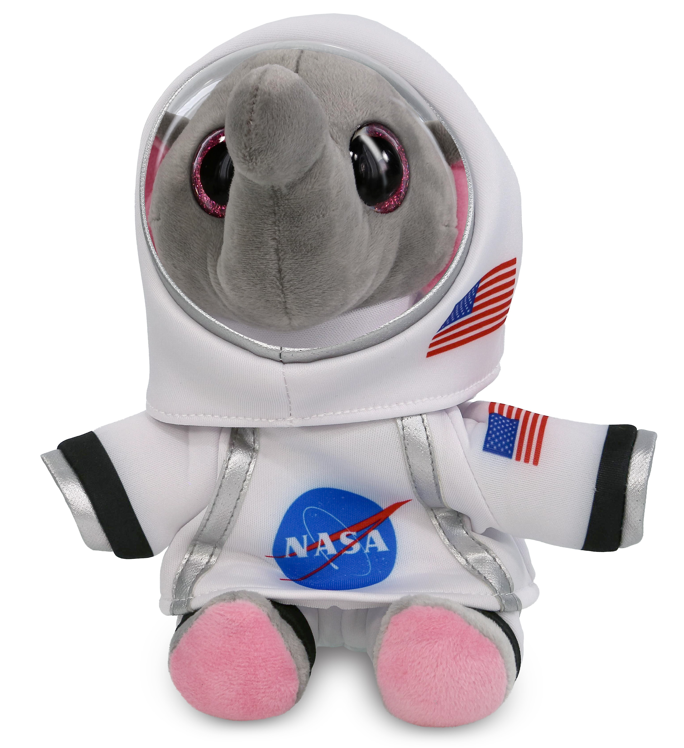 DolliBu Big Eye Elephant Astronaut Plush Toy - Super Soft Wild Life ...