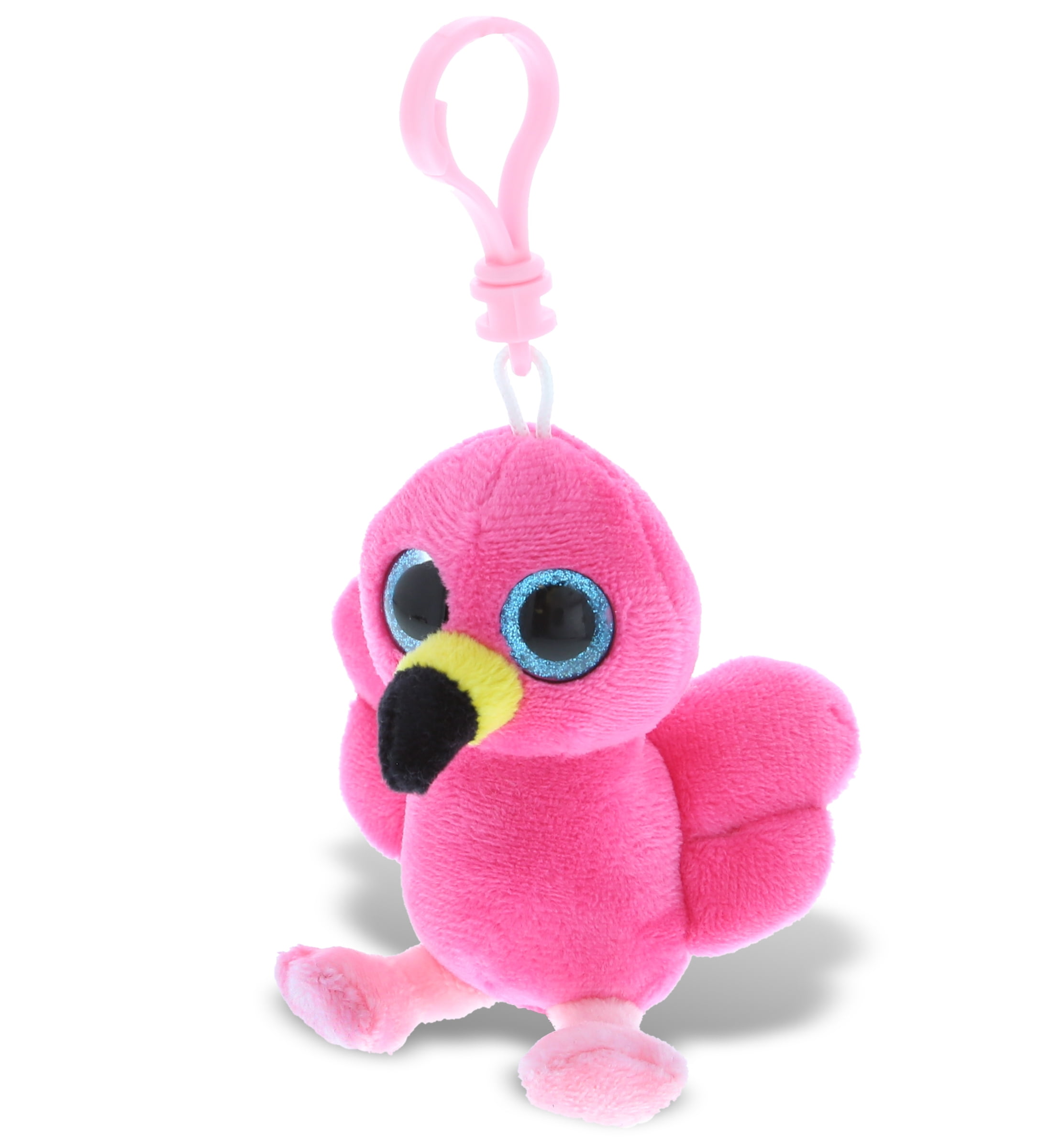 DolliBu Big Eye Pink Flamingo Plush Keychain - Stuffed Flamingo ...