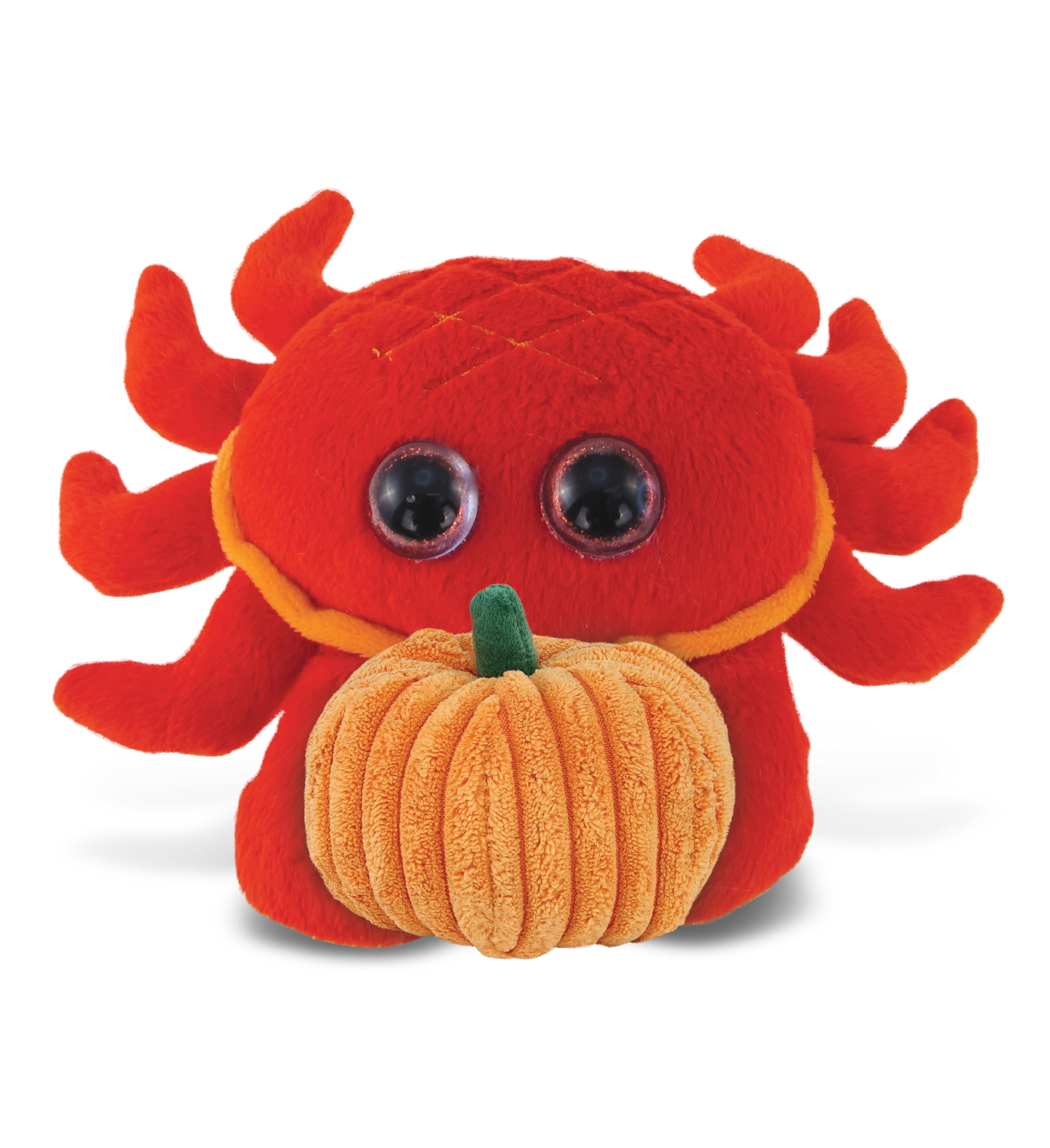 DolliBu Big Eye Red Crab Stuffed Animal with Pumpkin Plush Decor - Crab ...