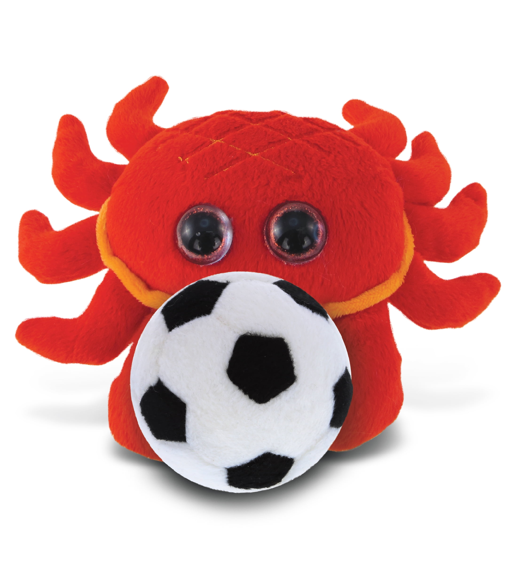 DolliBu Big-Eye Red Crab Stuffed Animal with Soccer Ball Plush - Soft ...