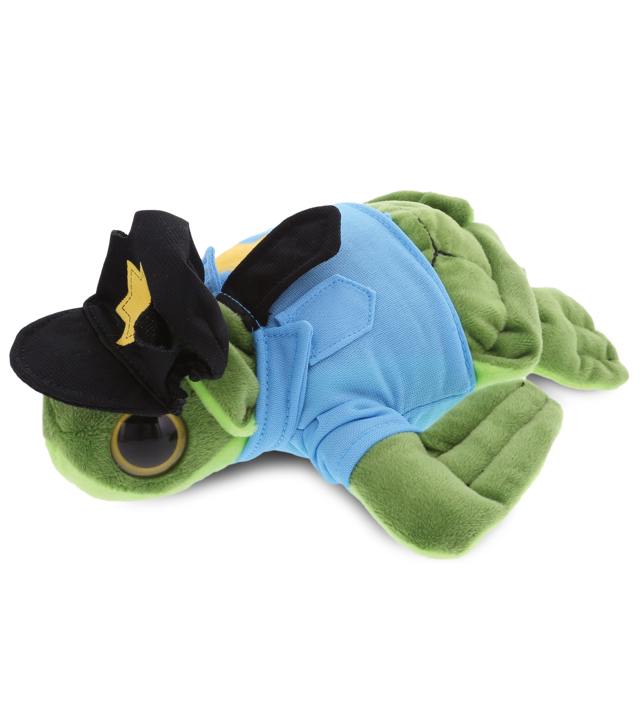 DolliBu Big Eye Sea Turtle Police Officer Plush Toy - Soft Sea Turtle ...