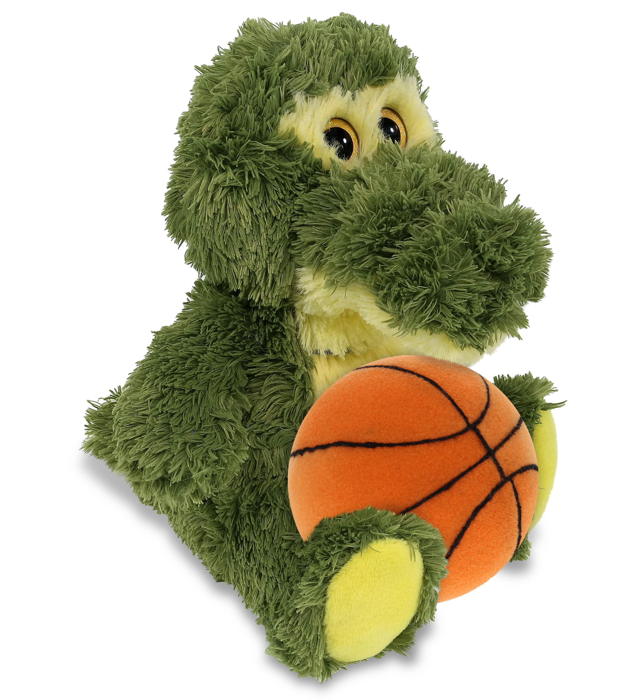 DolliBu Big Eye Sitting Alligator Stuffed Animal with Basketball Plush ...