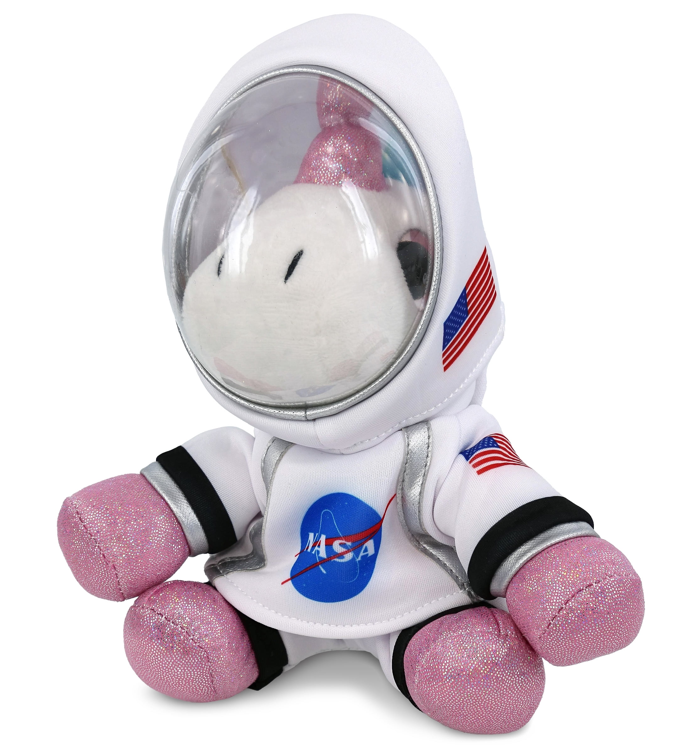 DolliBu Big Eye White Unicorn Astronaut Plush Toy - Super Soft Fantasy ...