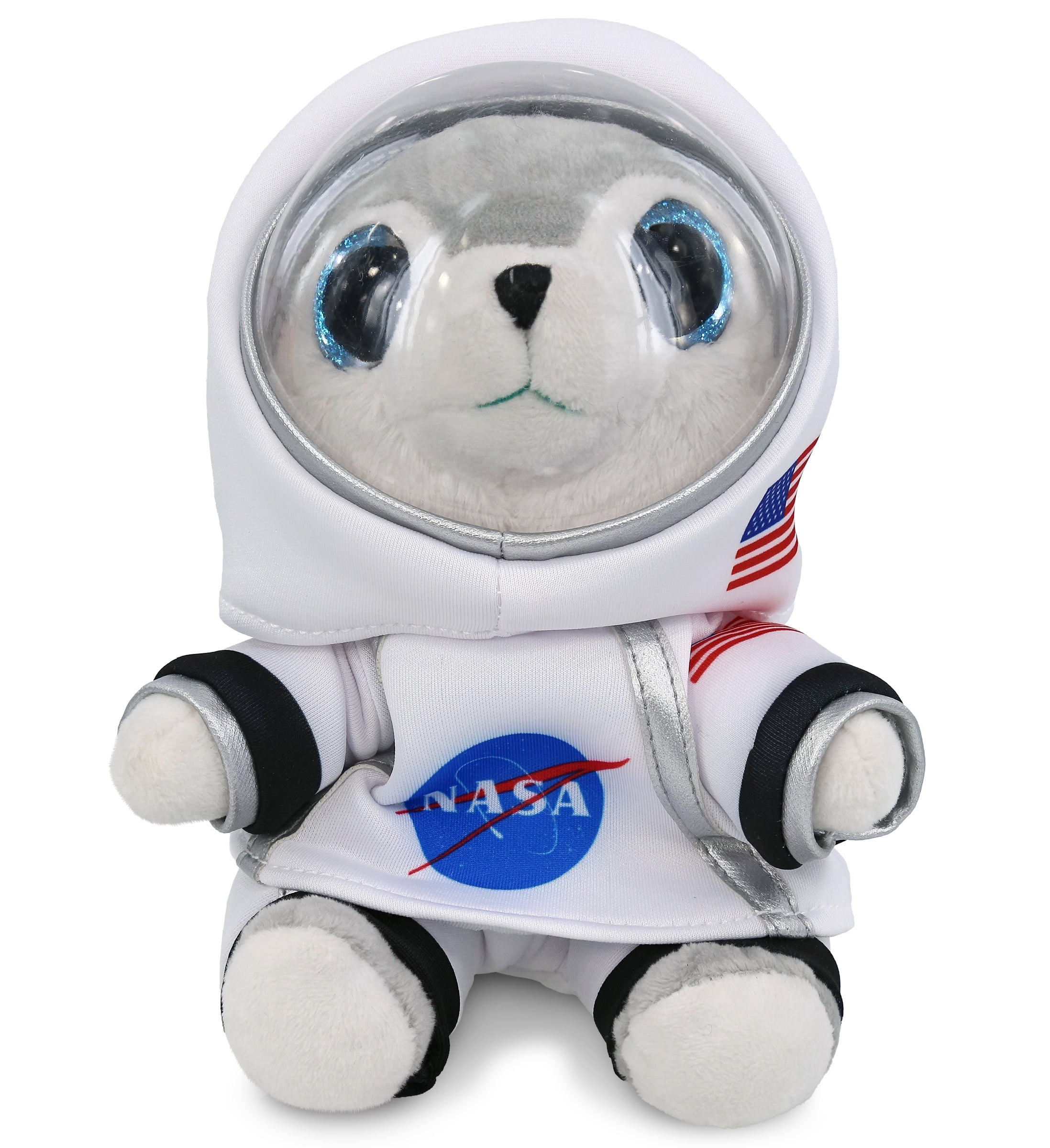 DolliBu Big Eye Wolf Astronaut Plush Toy - Super Soft Wild Life ...