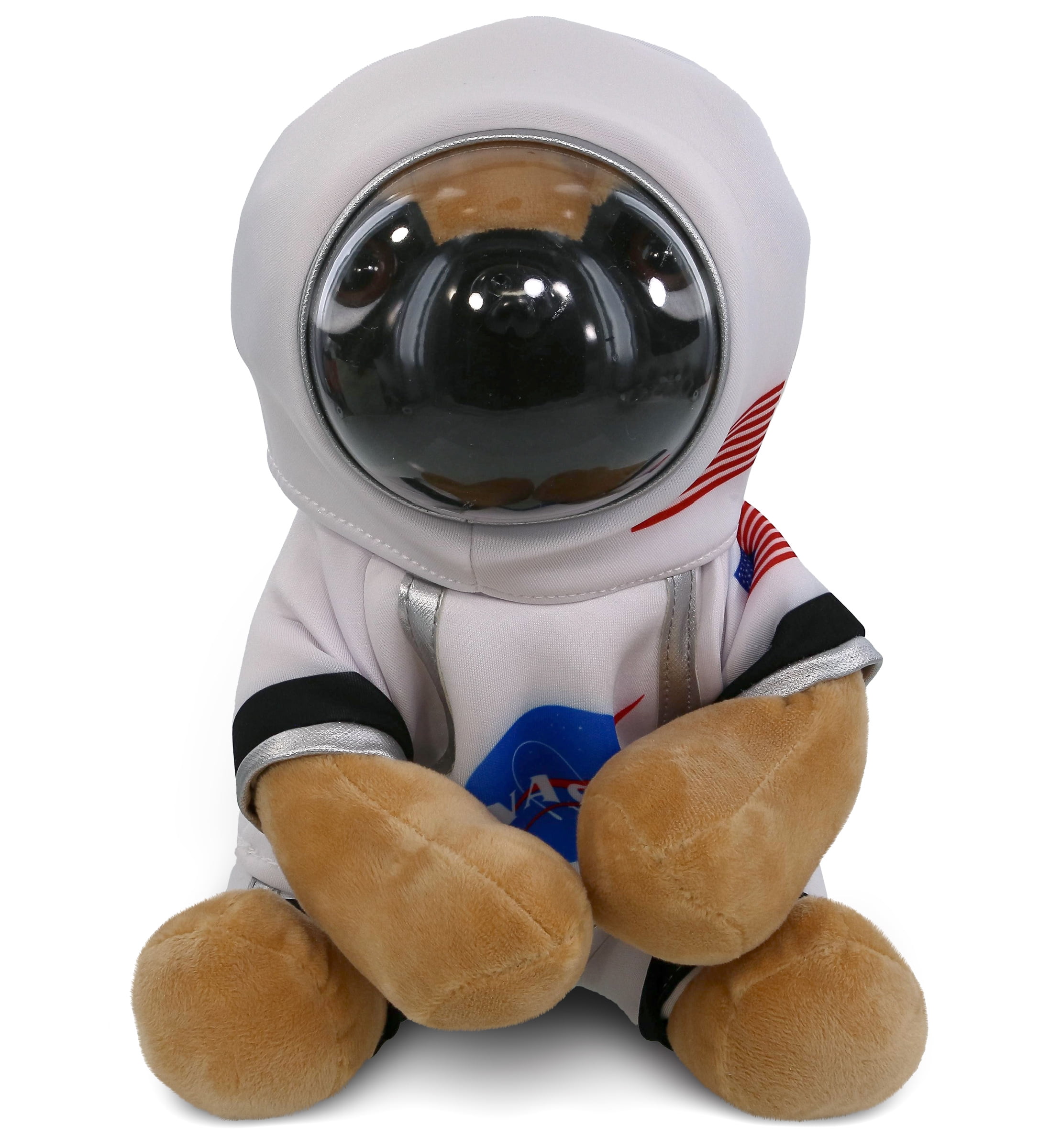 DolliBu Big Eyed Pug Dog Astronaut Plush Toy - Super Soft Wild Life ...