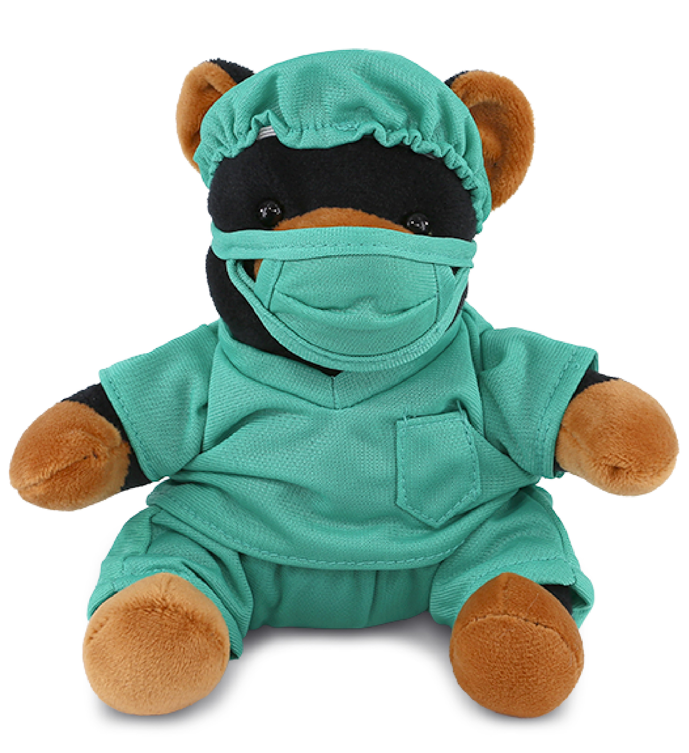 DolliBu Black Bear Doctor Plush Toy - Super Soft Bear Doctor Stuffed ...
