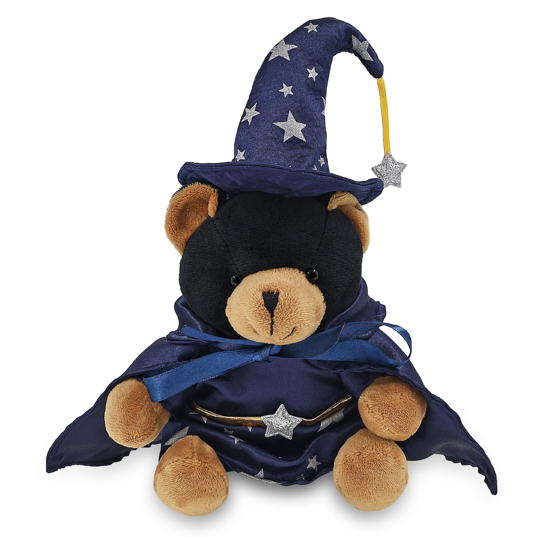 DolliBu Black Bear Stuffed Animal with Wizard Costume - Cute Wildlife ...