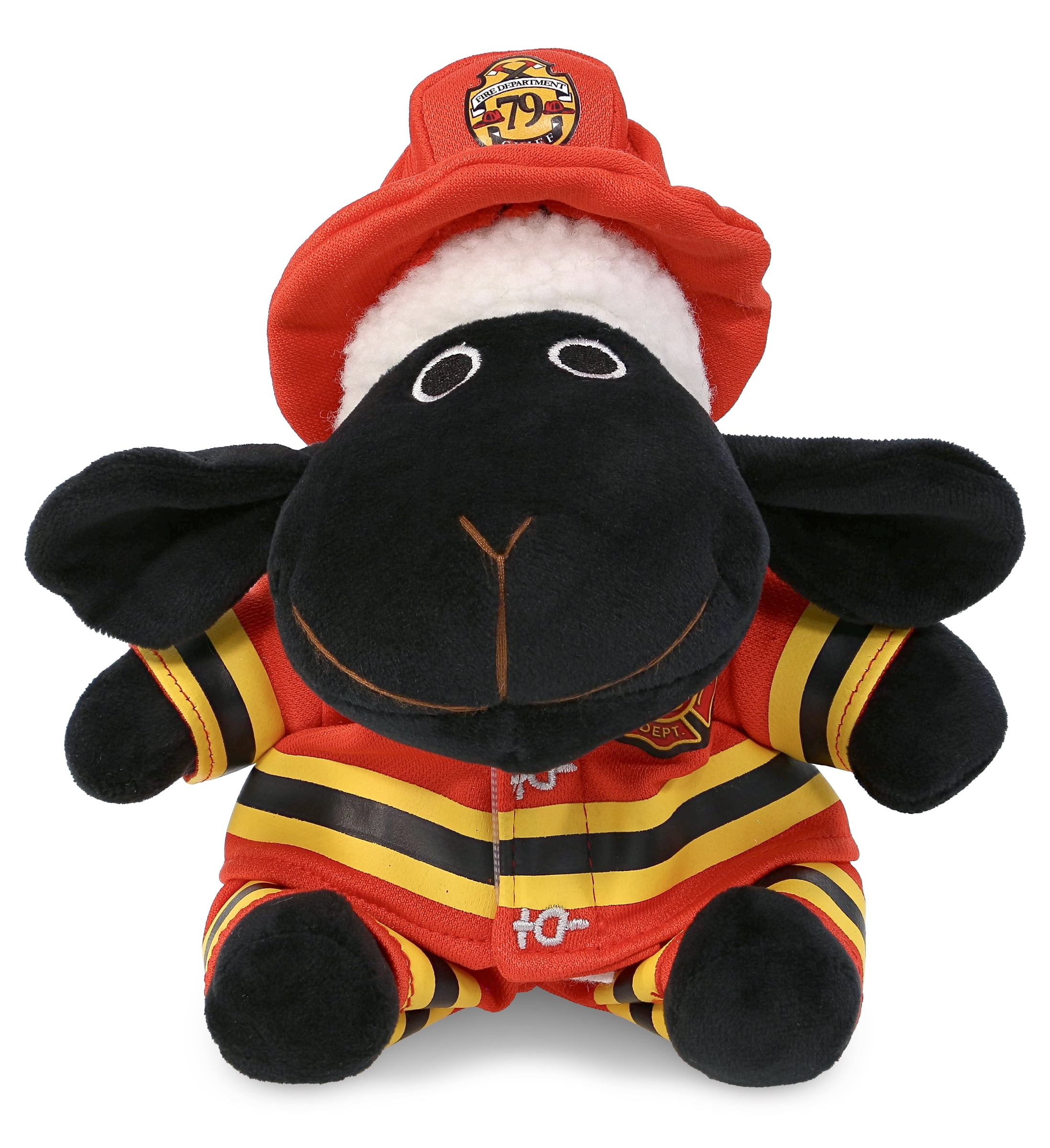 DolliBu Black Nose Sheep Firefighter Stuffed Animal - Sheep Fireman Toy ...