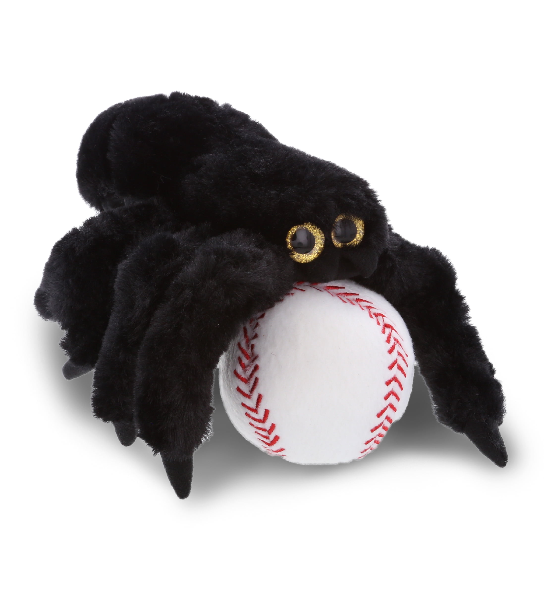 DolliBu Black Spider Stuffed Animal with Baseball Plush - Soft Plush ...